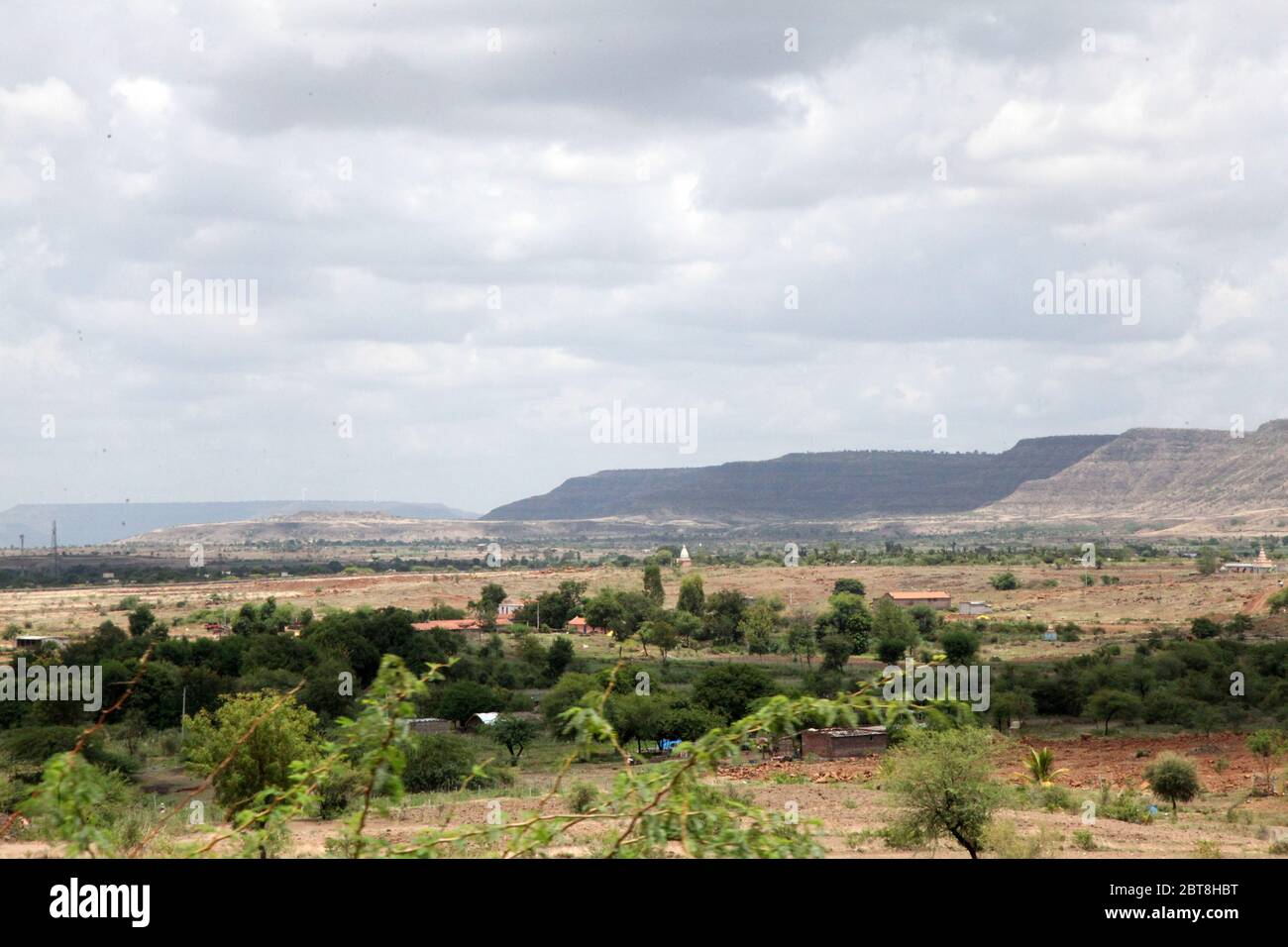 Beautiful Landscape, Village Surrounded by Greenery Mountain, Indian ...
