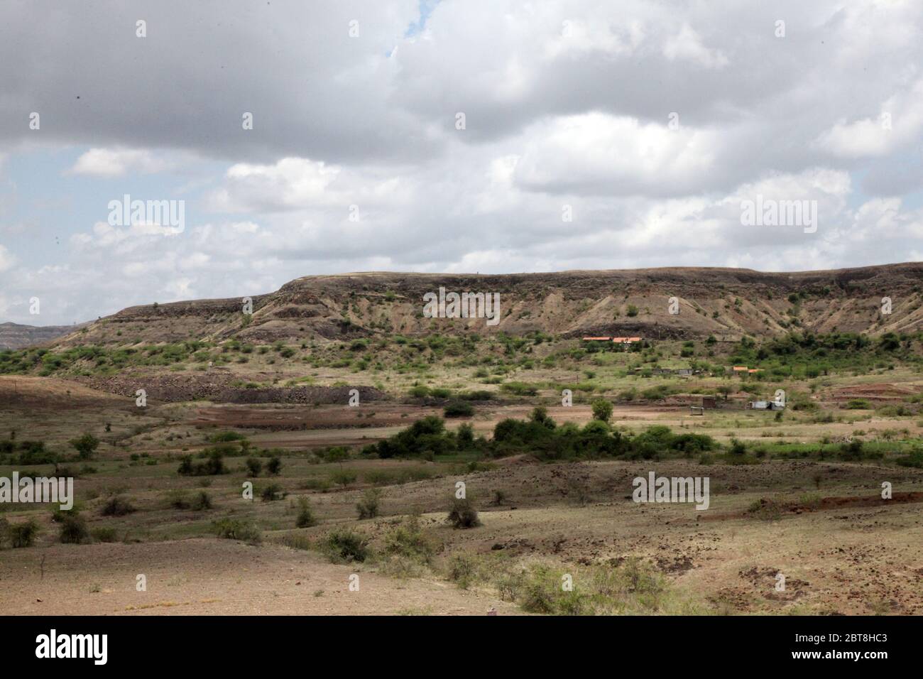 Beautiful Landscape, Village Surrounded by Greenery Mountain, Indian ...