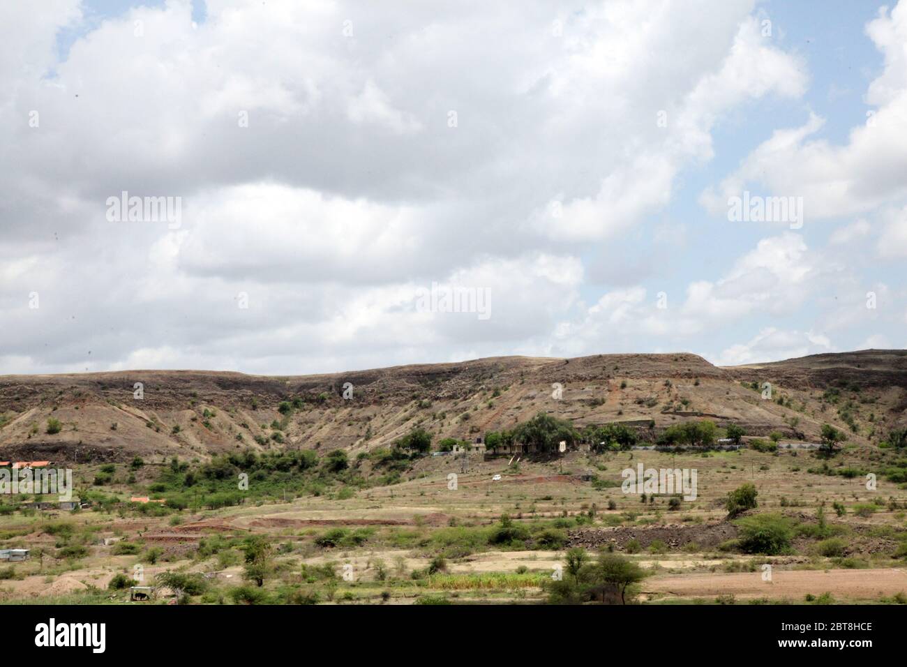 Beautiful Landscape, Village Surrounded by Greenery Mountain, Indian ...