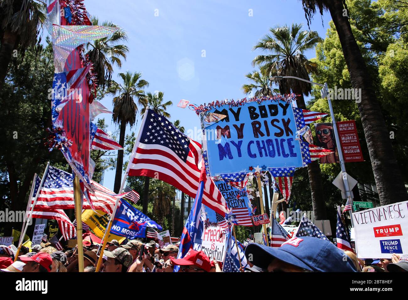 A protester holds a placard that says My Body My Risk My Choice during ...