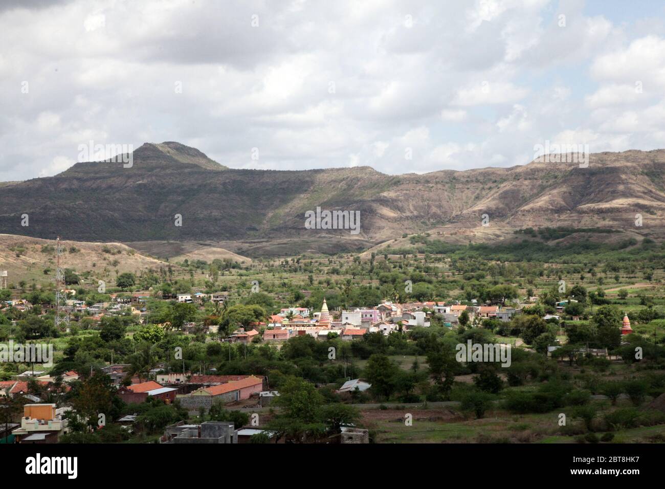Beautiful Landscape, Village Surrounded by Greenery Mountain, Indian ...