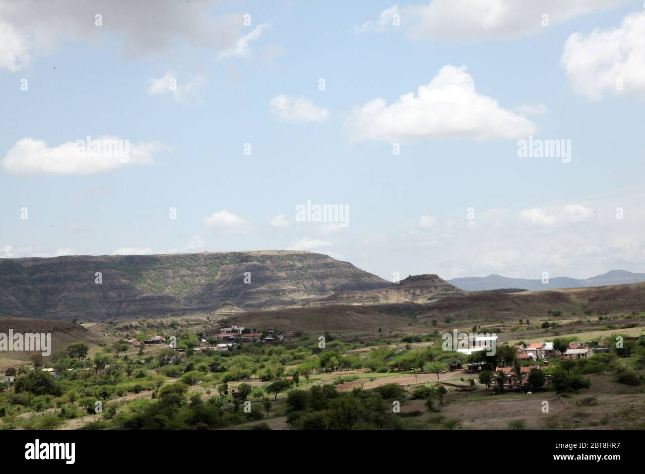 Beautiful Landscape, Village Surrounded by Greenery Mountain, Indian ...