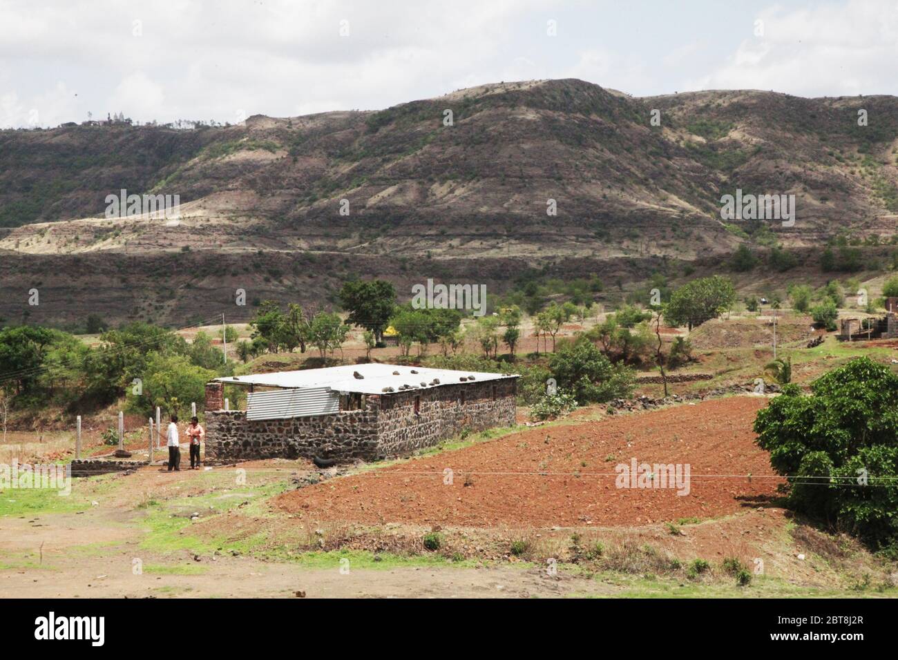 Beautiful Landscape, Village Surrounded by Greenery Mountain, Indian ...