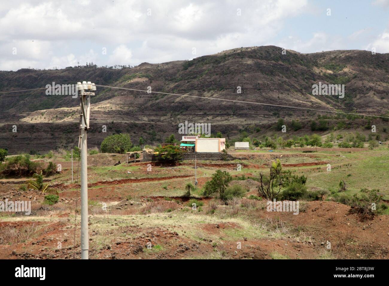 Beautiful Landscape, Village Surrounded by Greenery Mountain, Indian ...