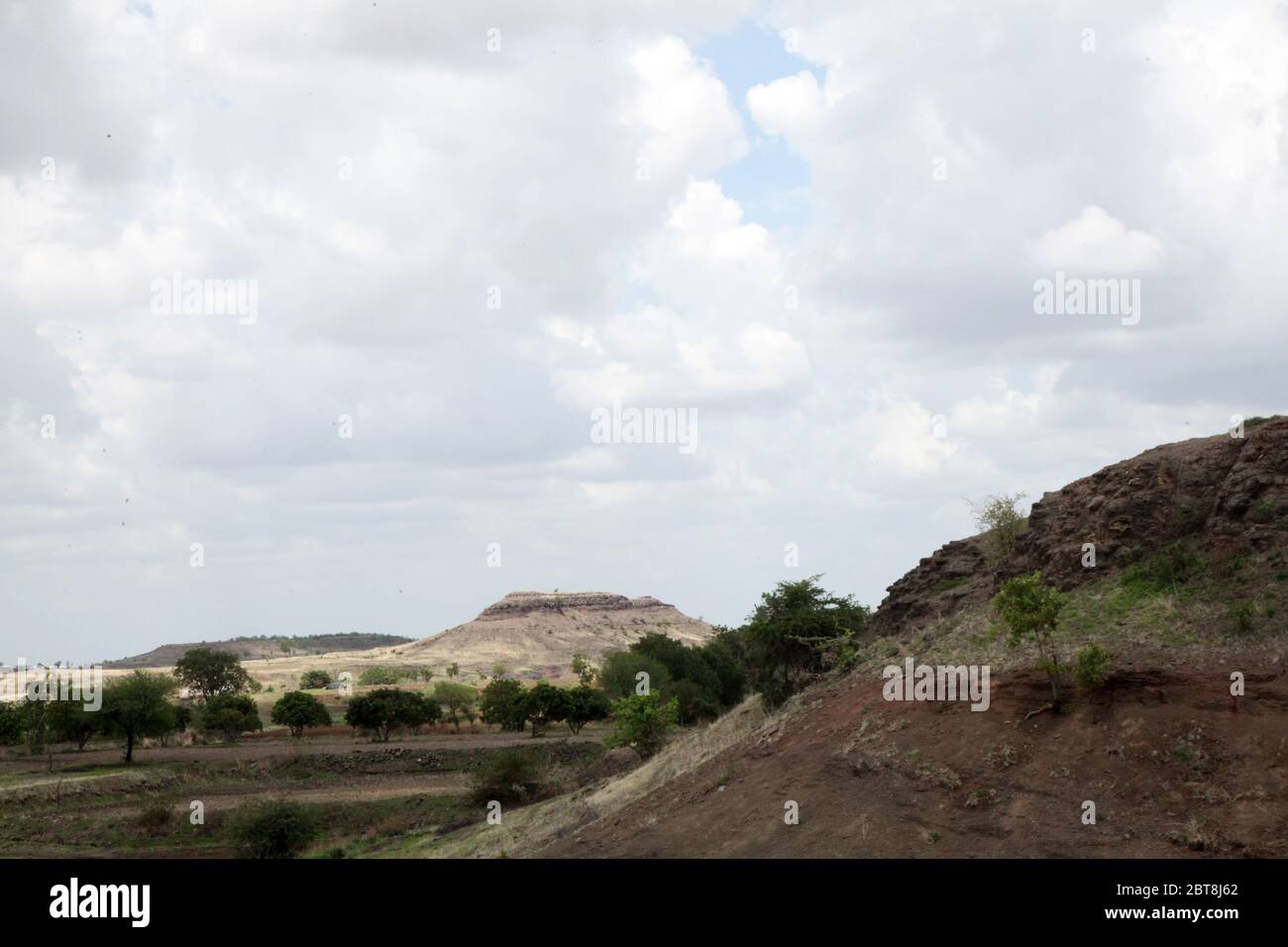 Beautiful Landscape, Village Surrounded by Greenery Mountain, Indian ...