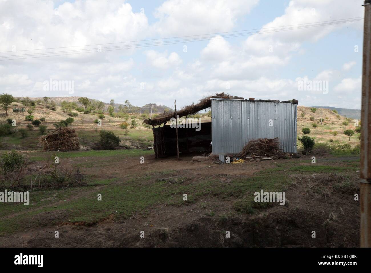 Beautiful Landscape, Village Surrounded by Greenery Mountain, Indian ...