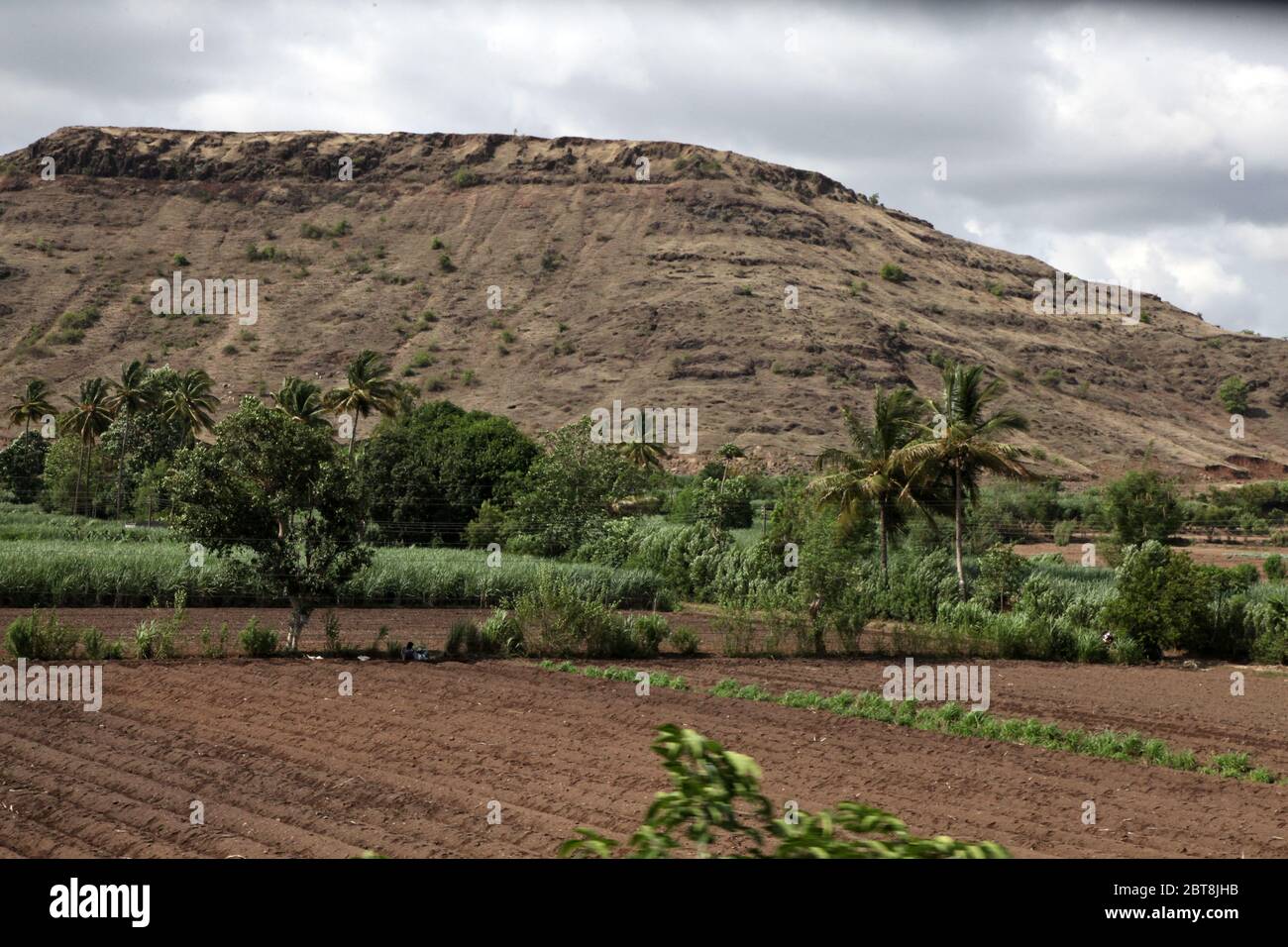 Beautiful Landscape, Village Surrounded by Greenery Mountain, Indian ...