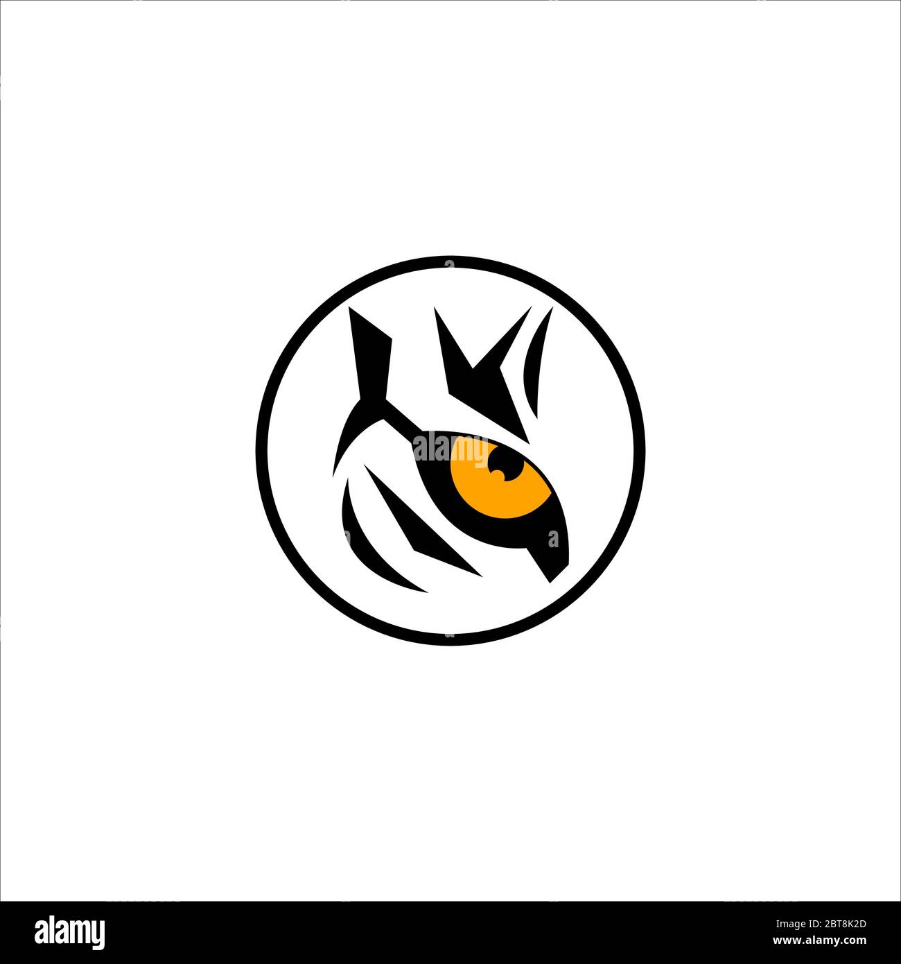Eye of tiger in circle. Mascot of team. Predator Icon Stock Vector ...