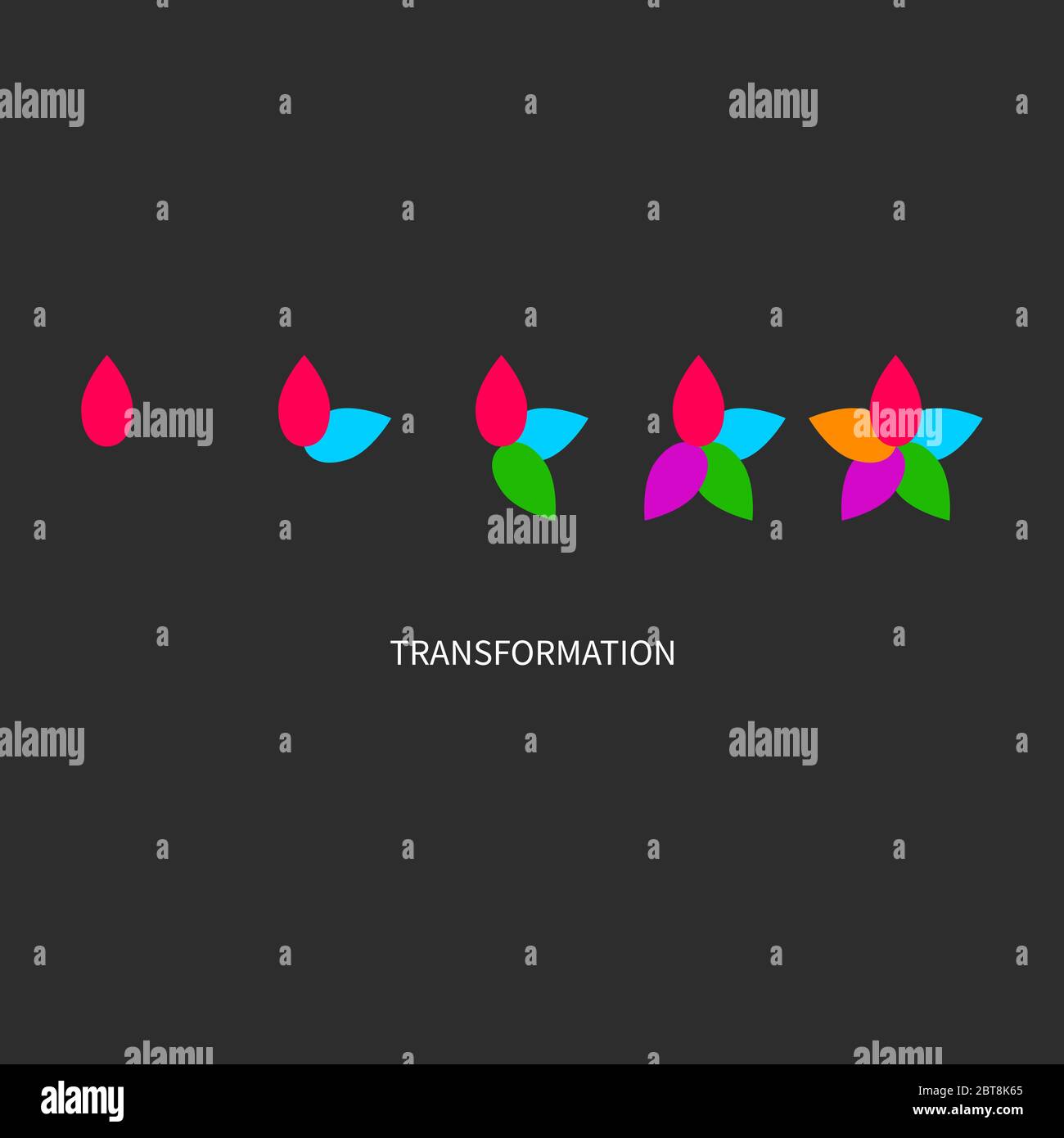 Metaphor of development, growth, transformation, change. Coaching icon ...