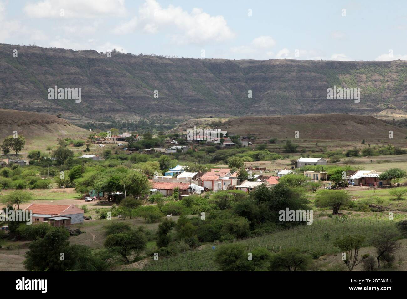 Beautiful Landscape, Village Surrounded by Greenery Mountain, Indian ...