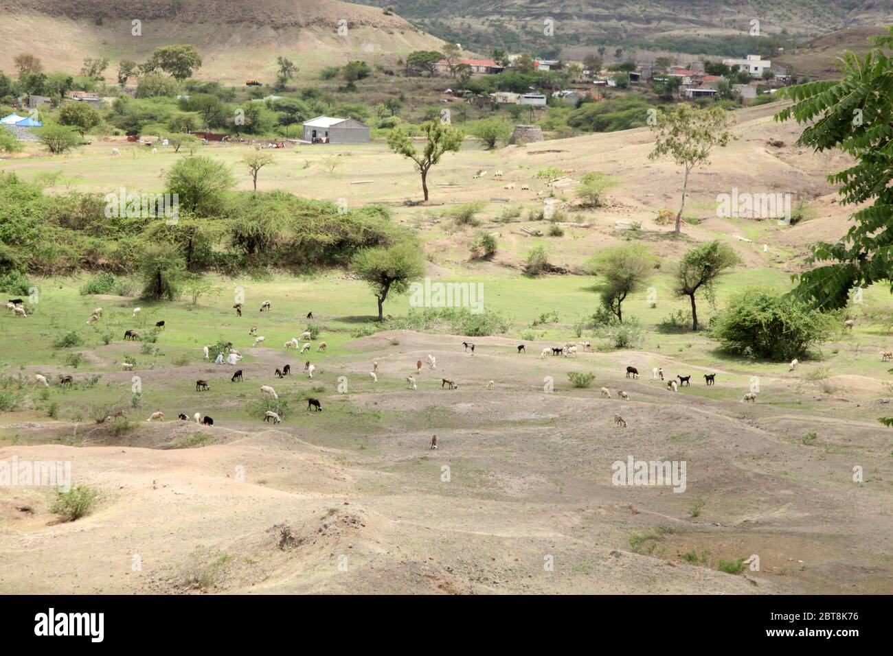 Beautiful Landscape, Village Surrounded by Greenery Mountain, Indian ...