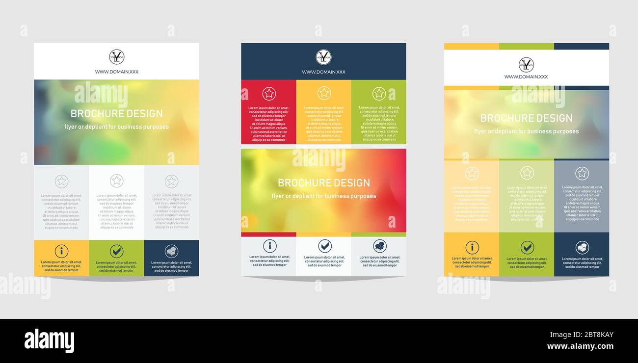 Design template for Brochure, Flyer or Depliant for business purposes ...