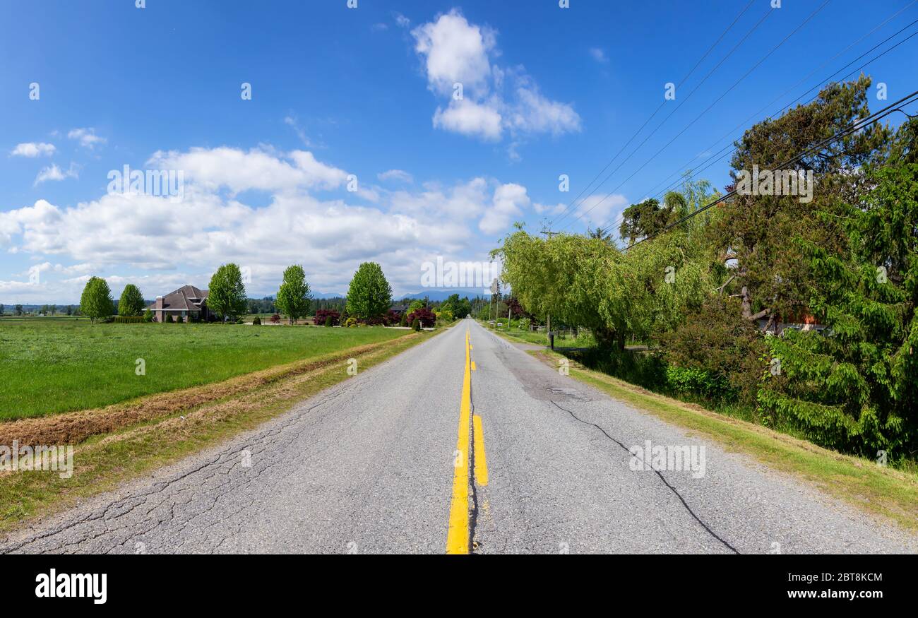 Scenic Panoramic View of the Road in the Country Side Stock Photo - Alamy