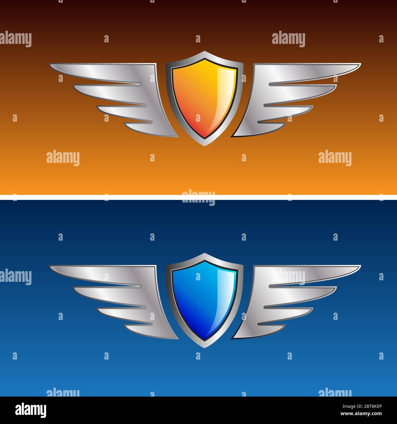 Vector sign shields and wings Stock Vector Image & Art - Alamy