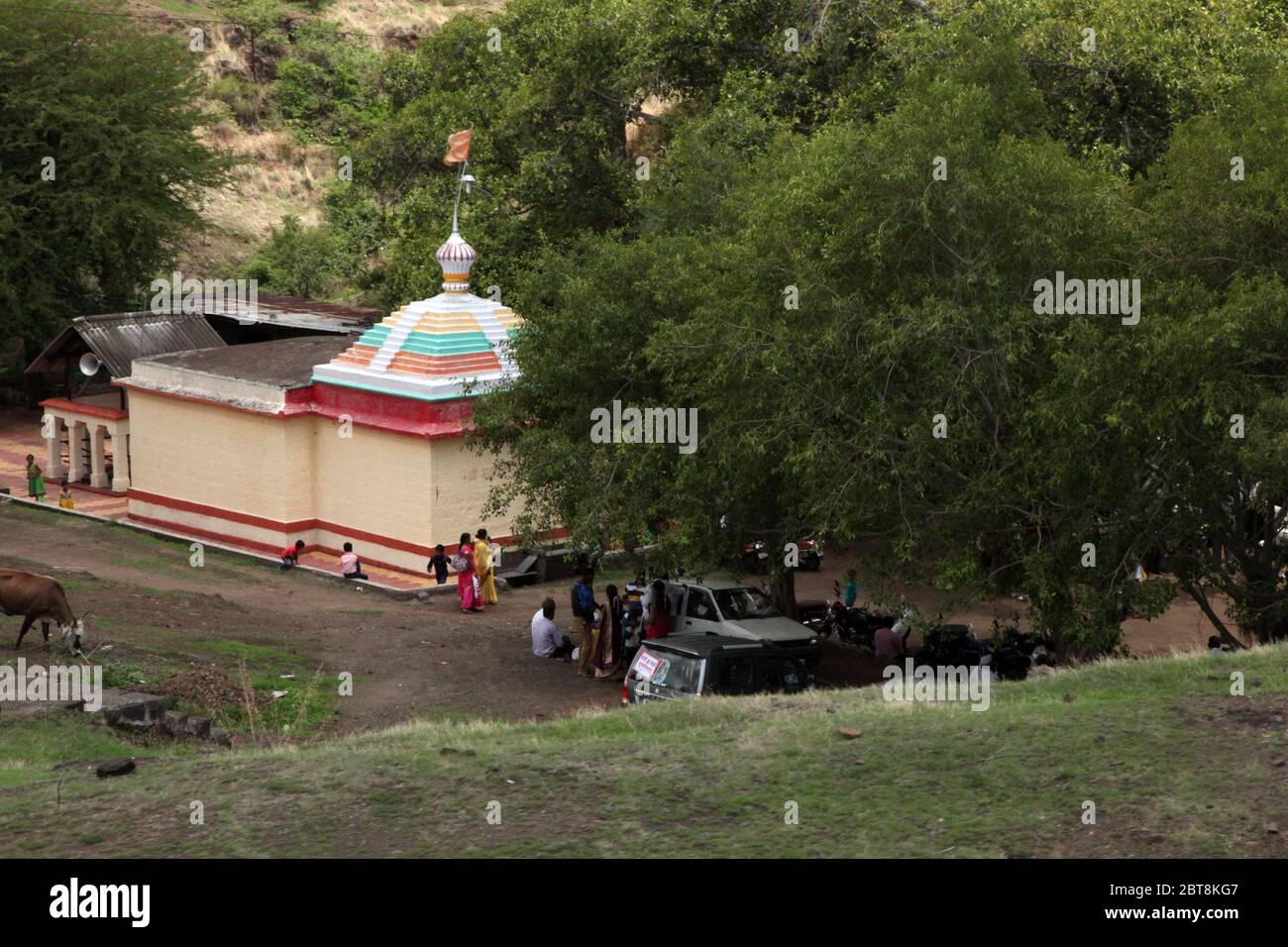 Beautiful Landscape, Village Surrounded by Greenery Mountain, Indian ...