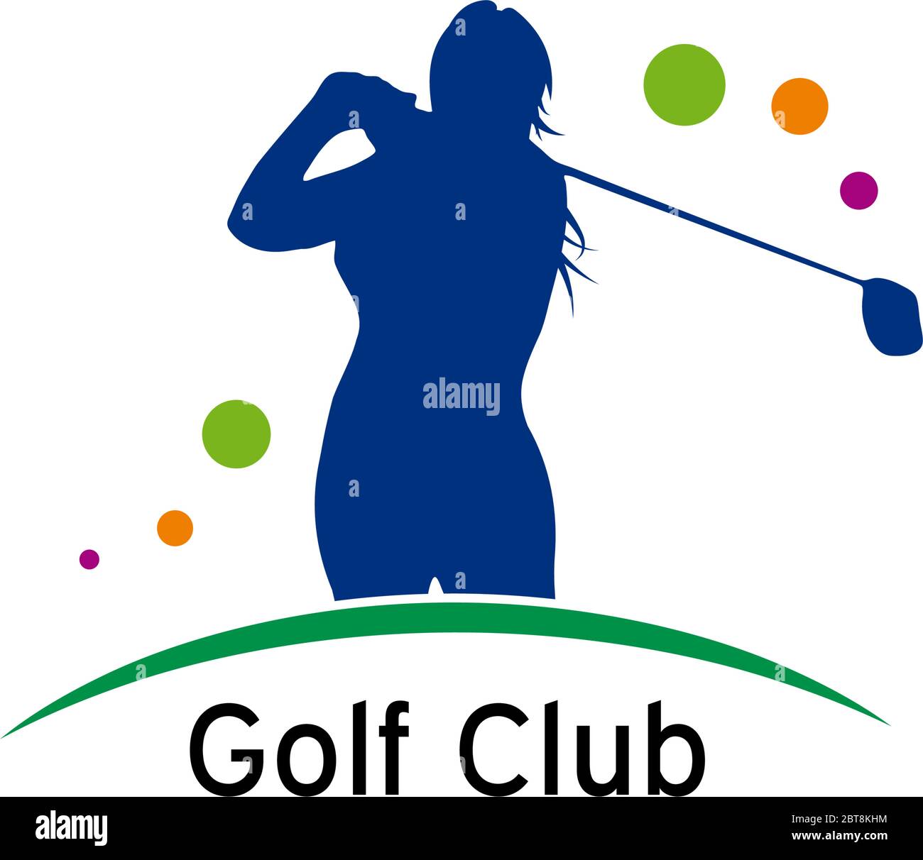 Vector sign woman play golf Stock Vector Image & Art - Alamy