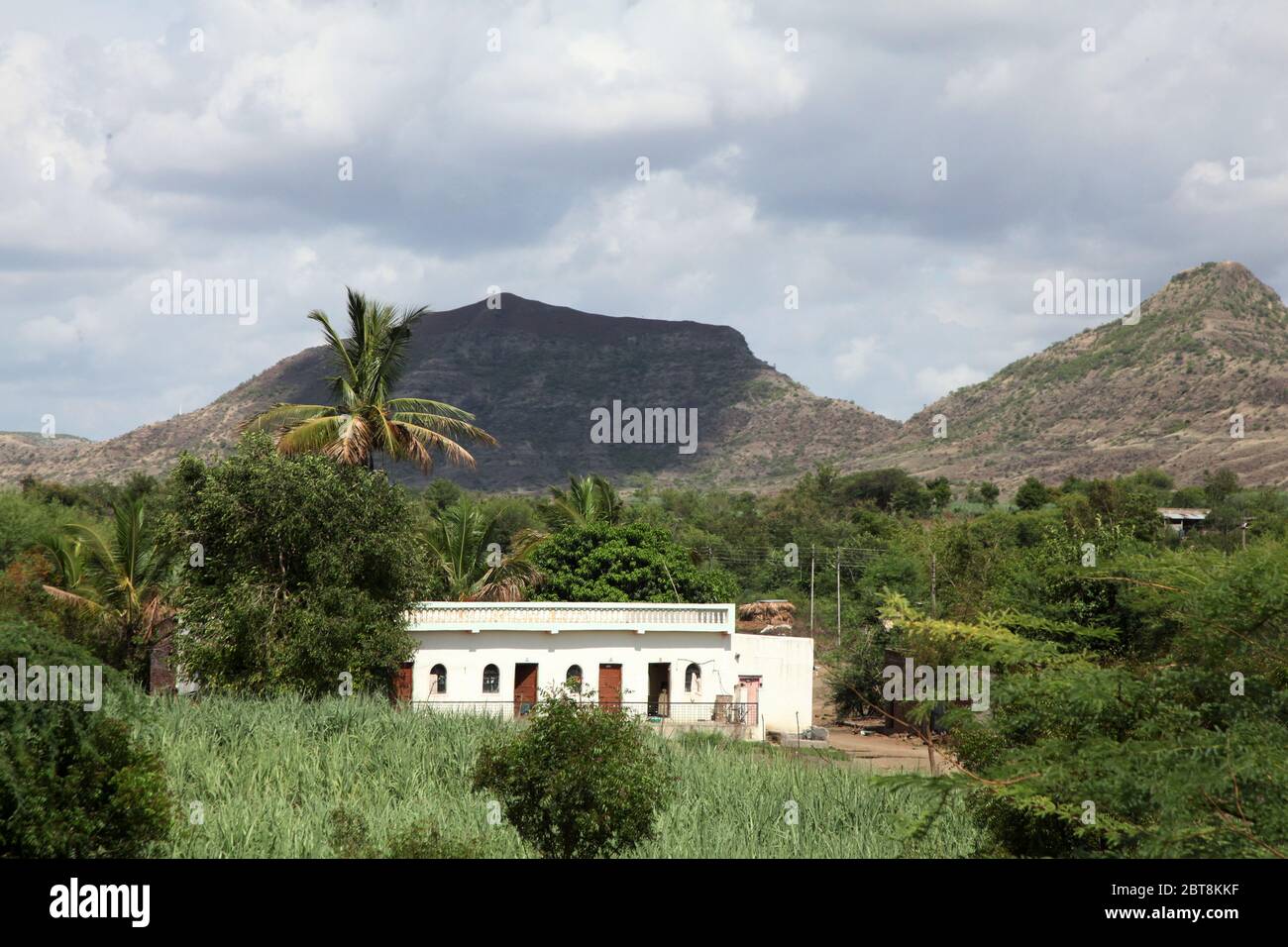 Beautiful Landscape, Village Surrounded by Greenery Mountain, Indian ...