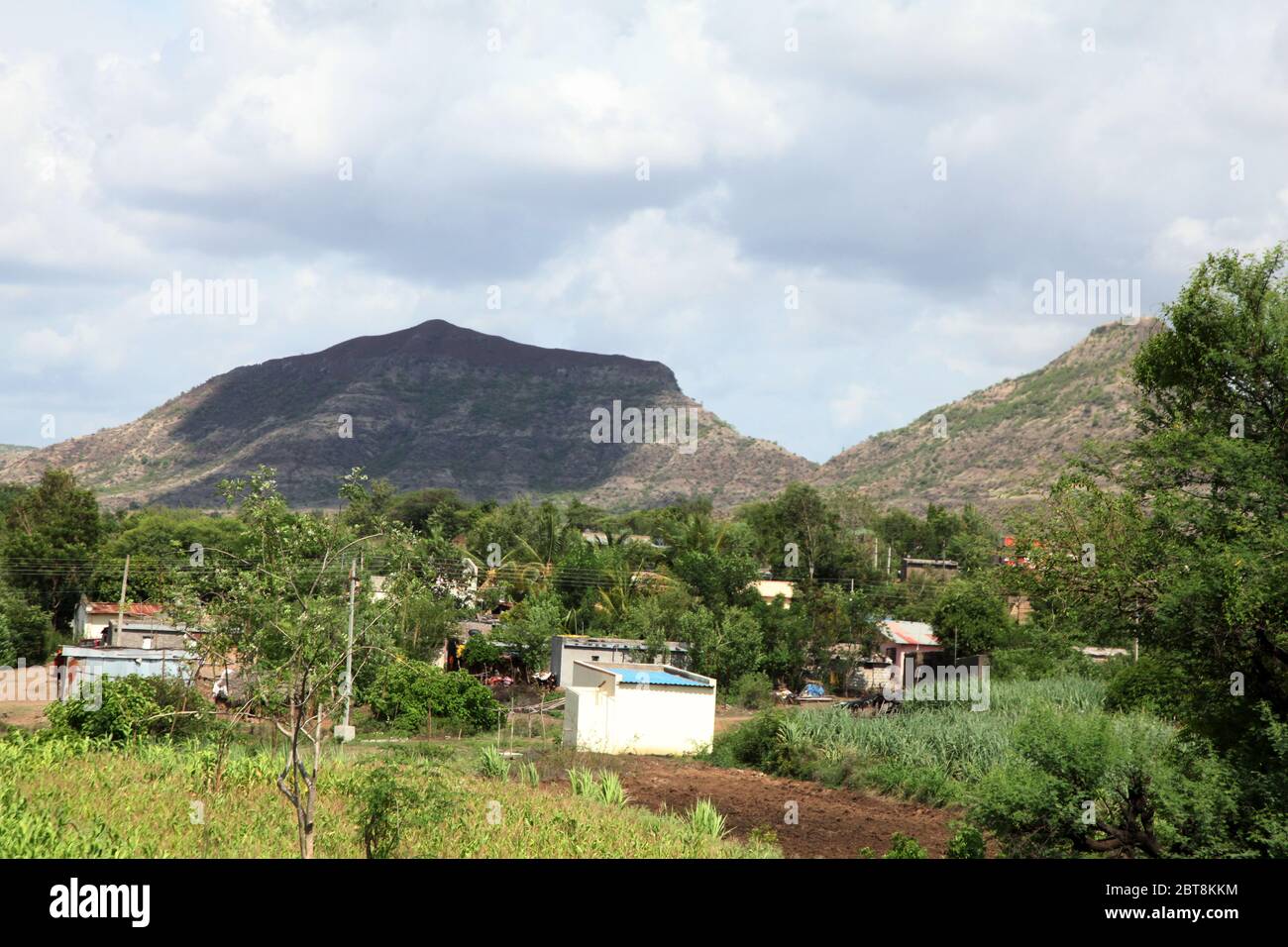Beautiful Landscape, Village Surrounded by Greenery Mountain, Indian ...