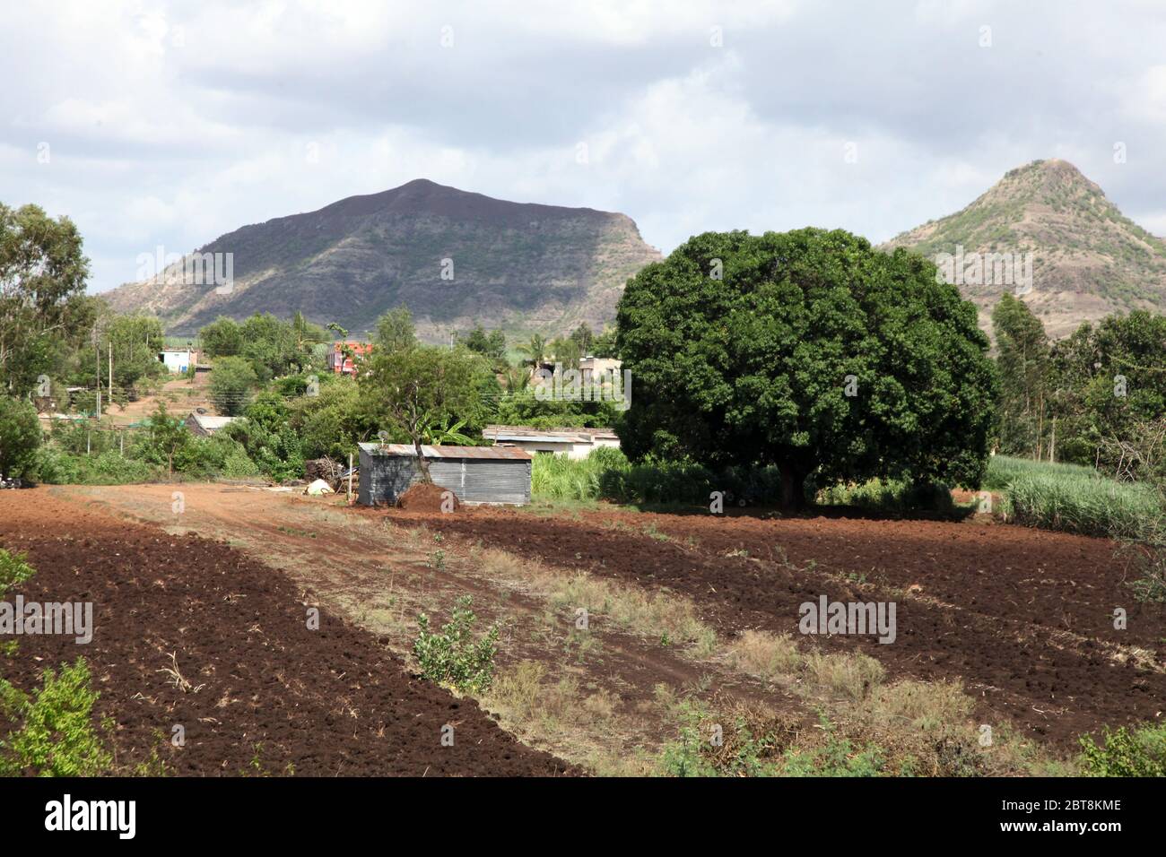 Beautiful Landscape, Village Surrounded by Greenery Mountain, Indian ...