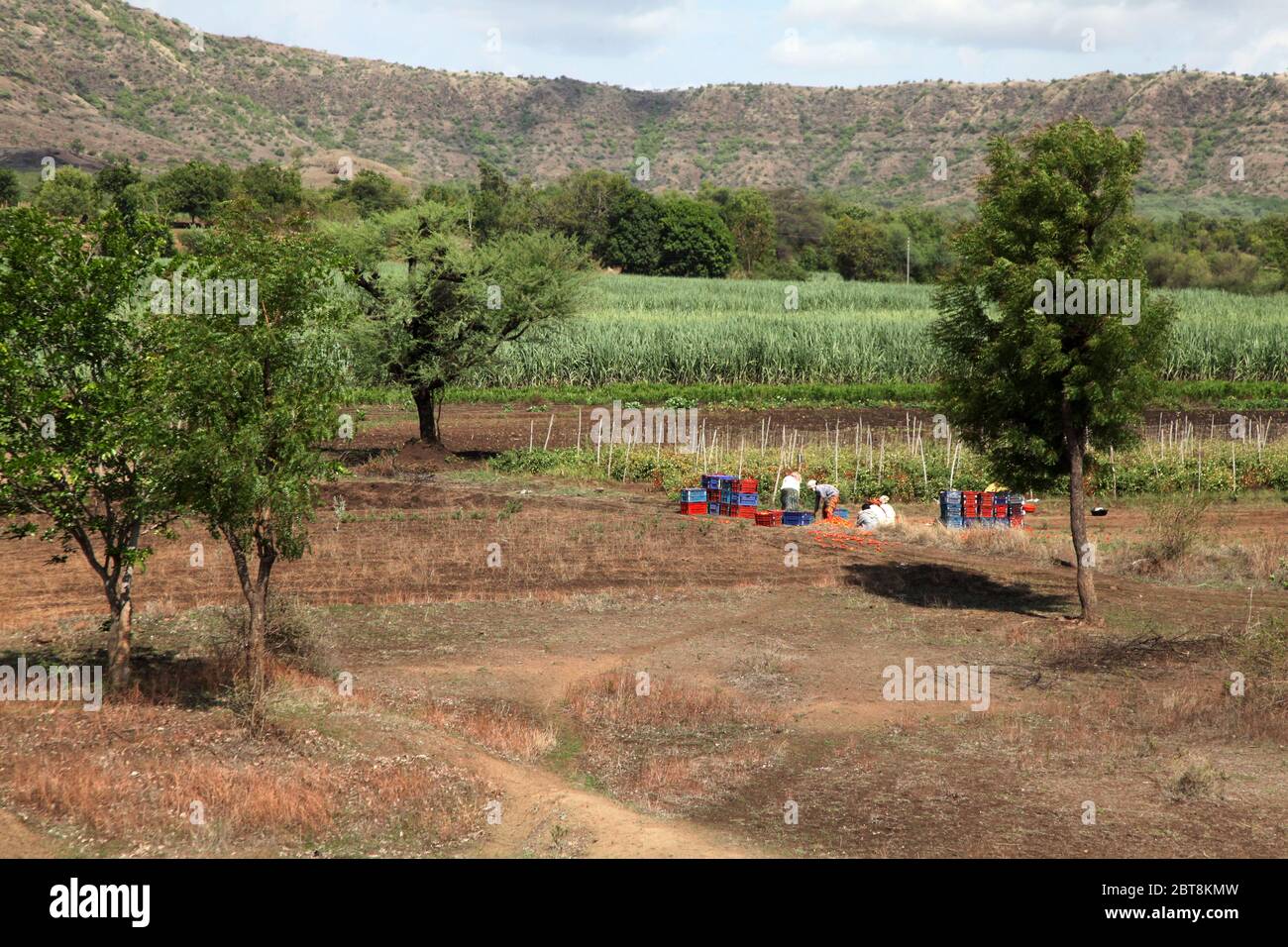 Beautiful Landscape, Village Surrounded by Greenery Mountain, Indian ...