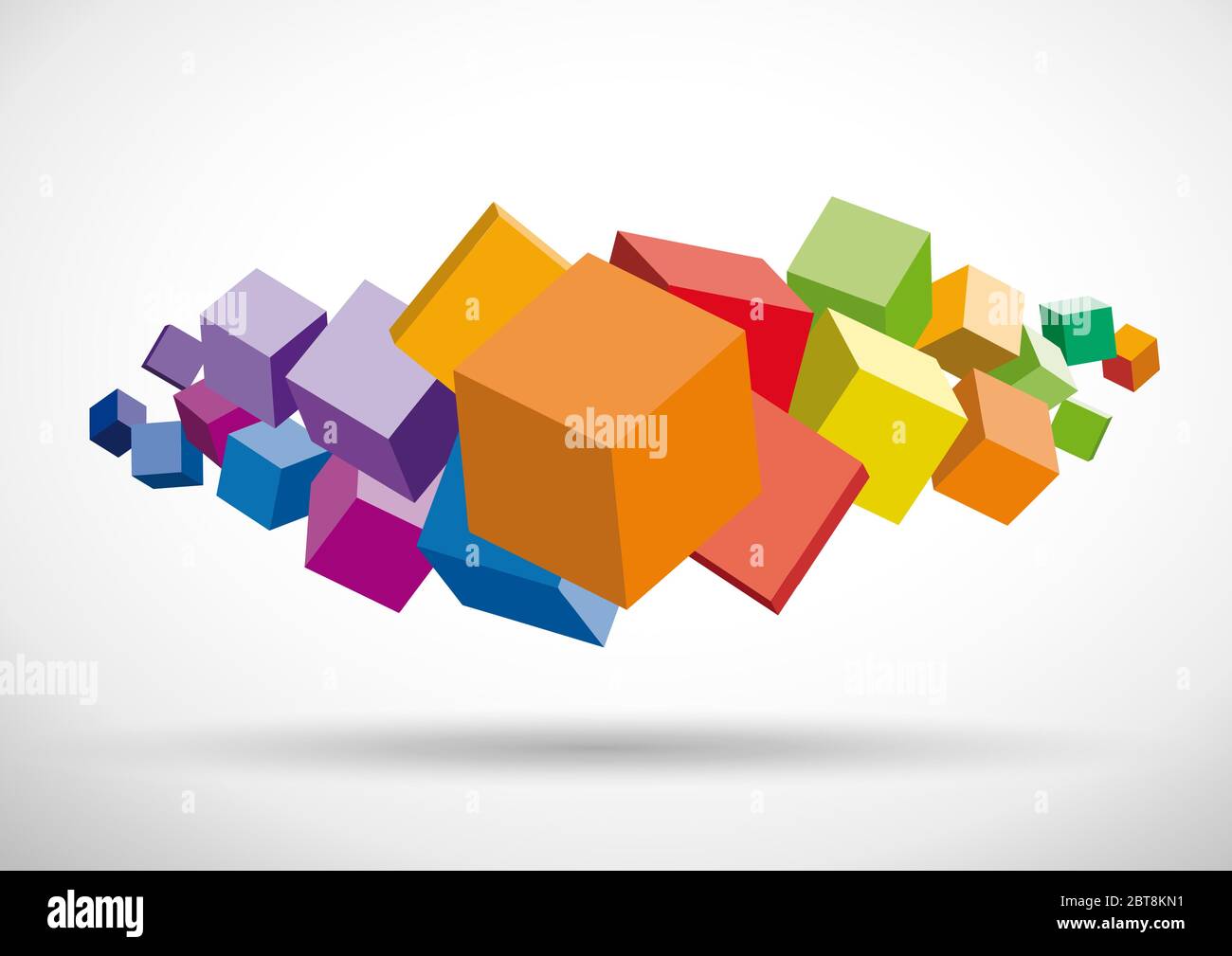 Vector illustration of 3d cubes Stock Vector Image & Art - Alamy