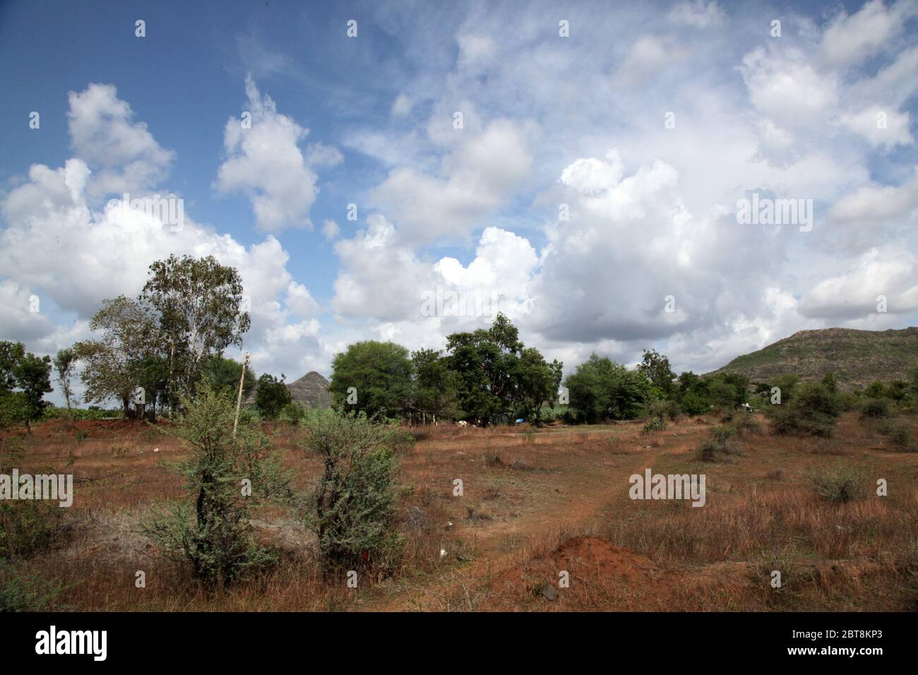 Beautiful Landscape, Village Surrounded by Greenery Mountain, Indian ...