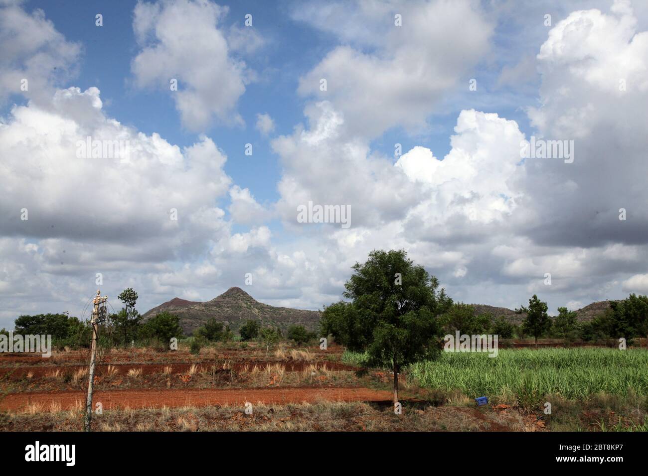 Beautiful Landscape, Village Surrounded by Greenery Mountain, Indian ...