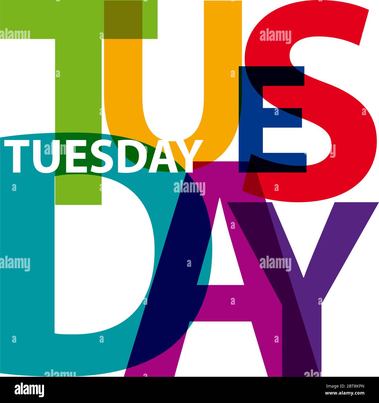 Vector tuesday. Broken text Stock Vector Image & Art - Alamy
