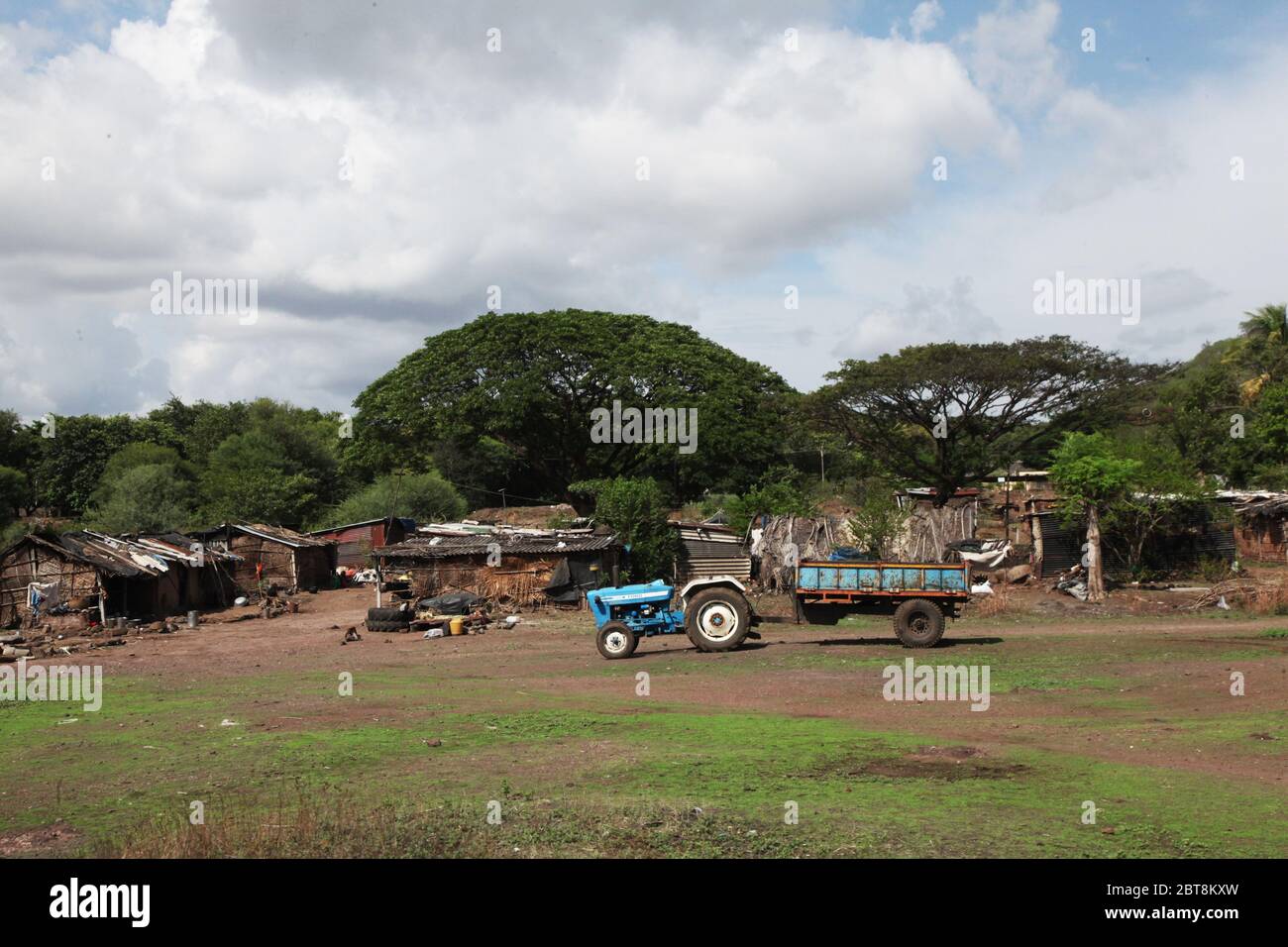 Beautiful Landscape, Village Surrounded by Greenery Mountain, Indian ...