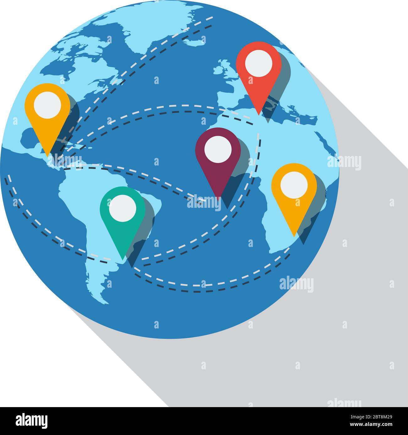 Vector sign world destinations, flat design Stock Vector Image & Art ...