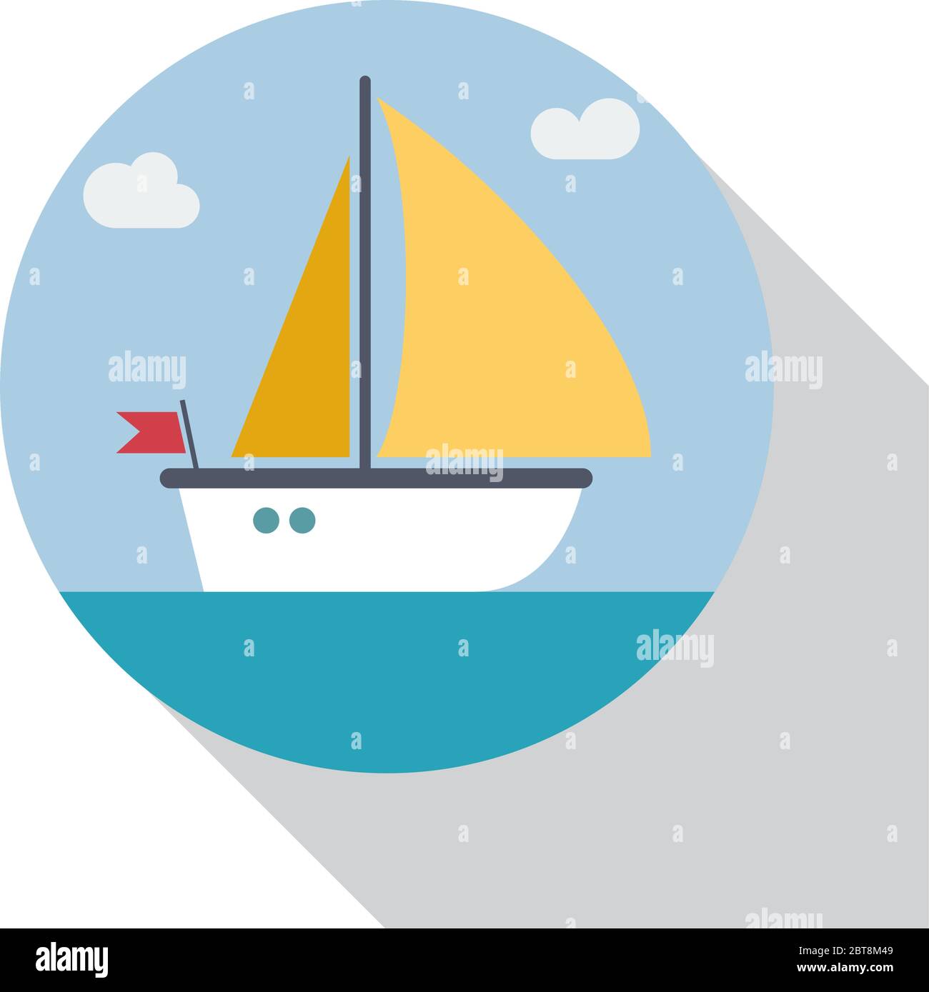 Vector sign sailboat, flat design Stock Vector Image & Art - Alamy