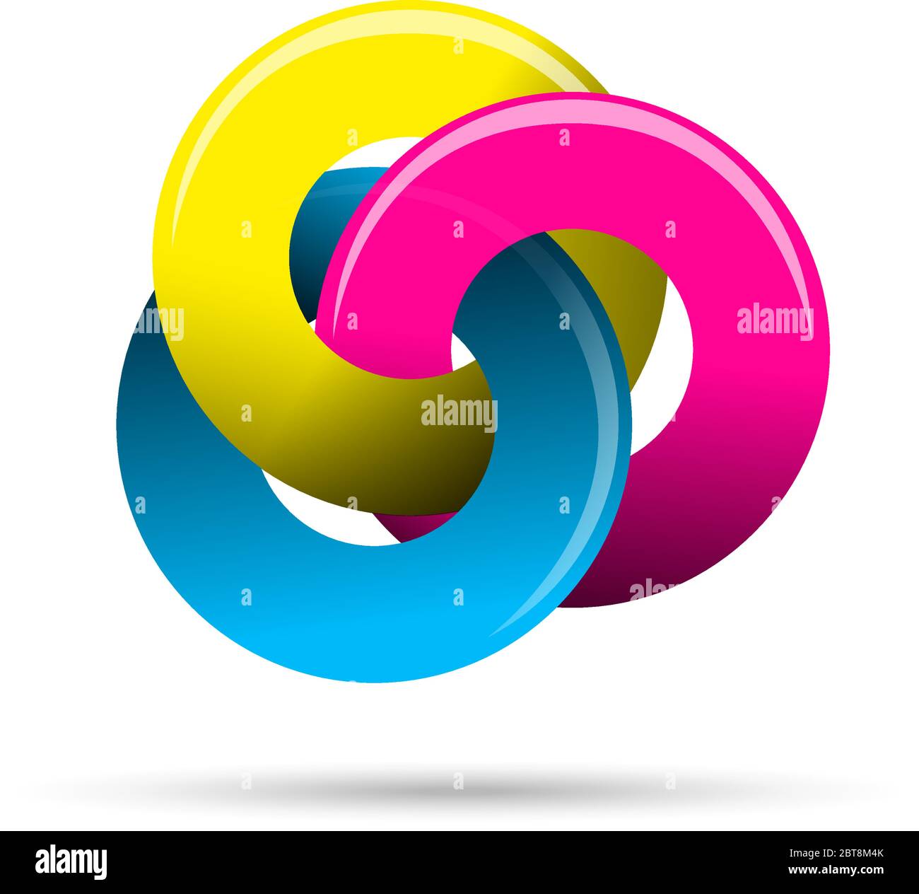 Vector sign crossed circles, CMYK colours Stock Vector Image & Art - Alamy