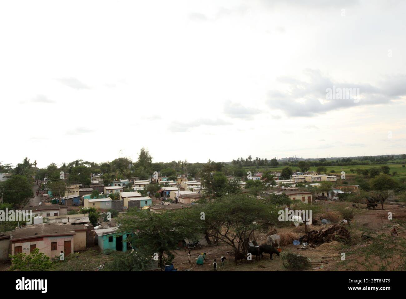 Beautiful Landscape, Village Surrounded by Greenery Mountain, Indian ...