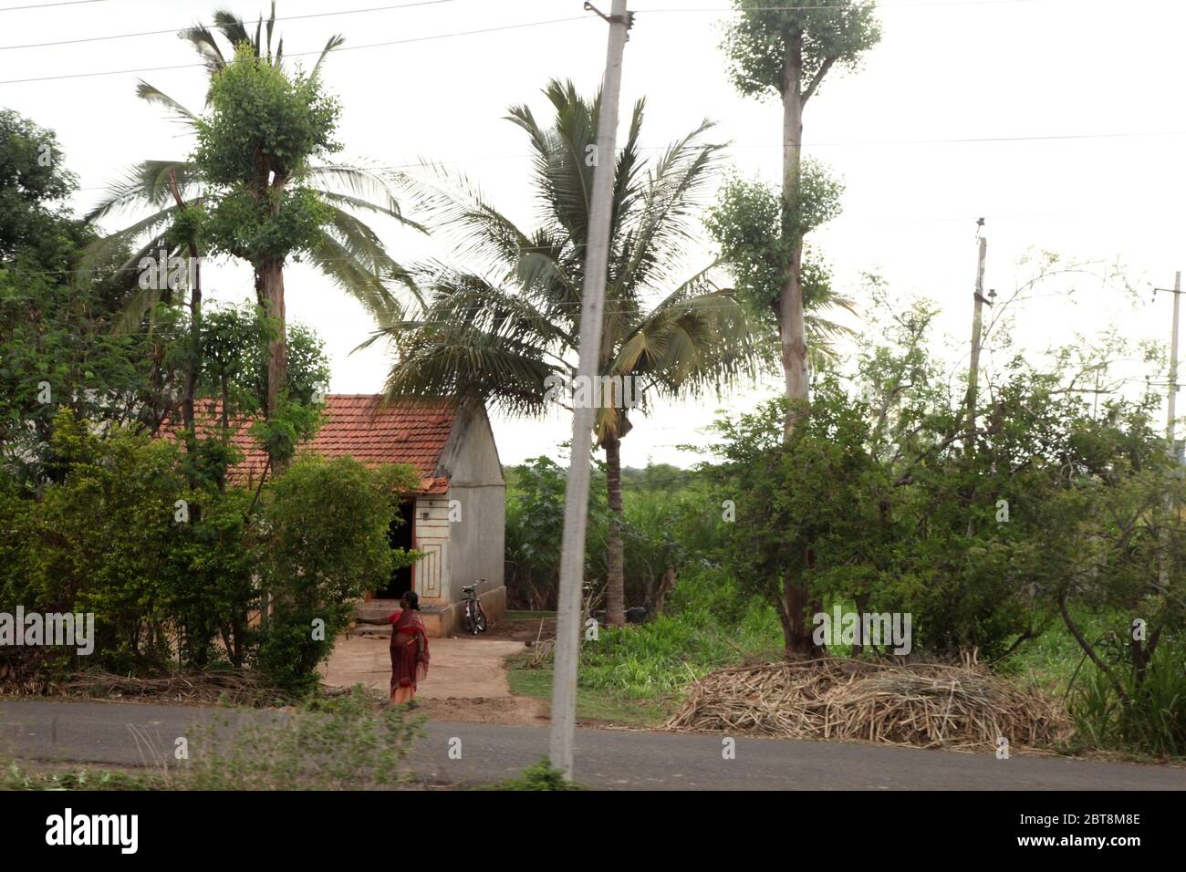 Beautiful Landscape, Village Surrounded by Greenery Mountain, Indian ...