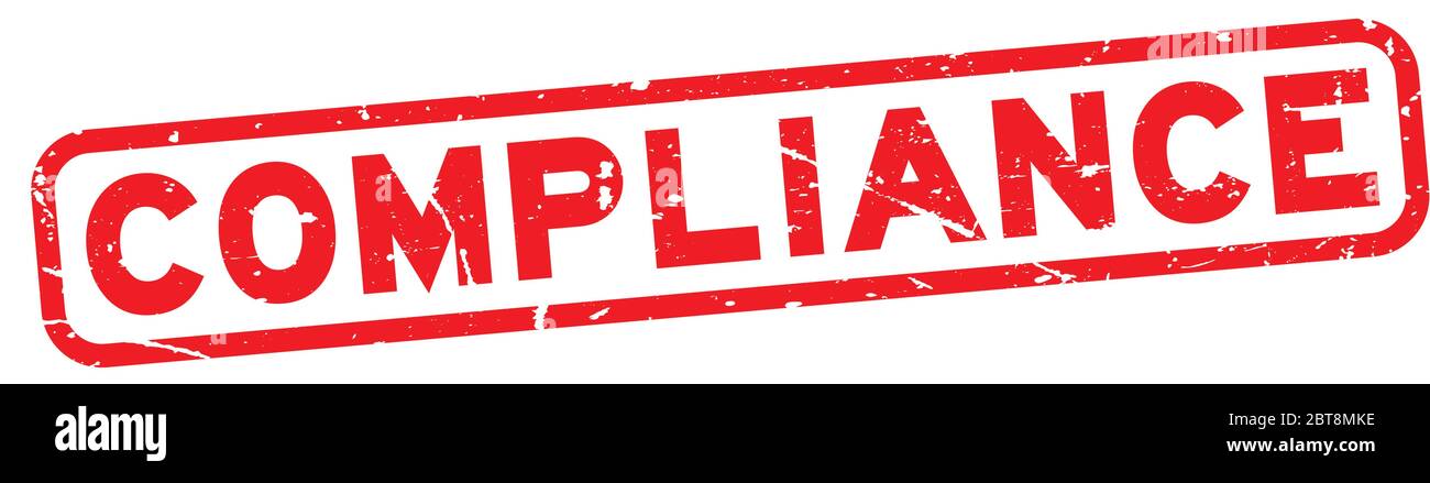 Grunge red compliance word square rubber seal stamp on white background Stock Vector Image & Art ...