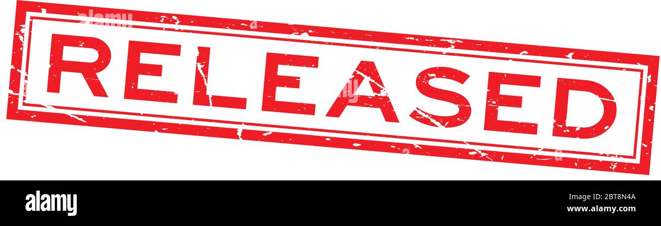 Grunge red released word square rubber stamp on white background Stock Vector Image & Art - Alamy