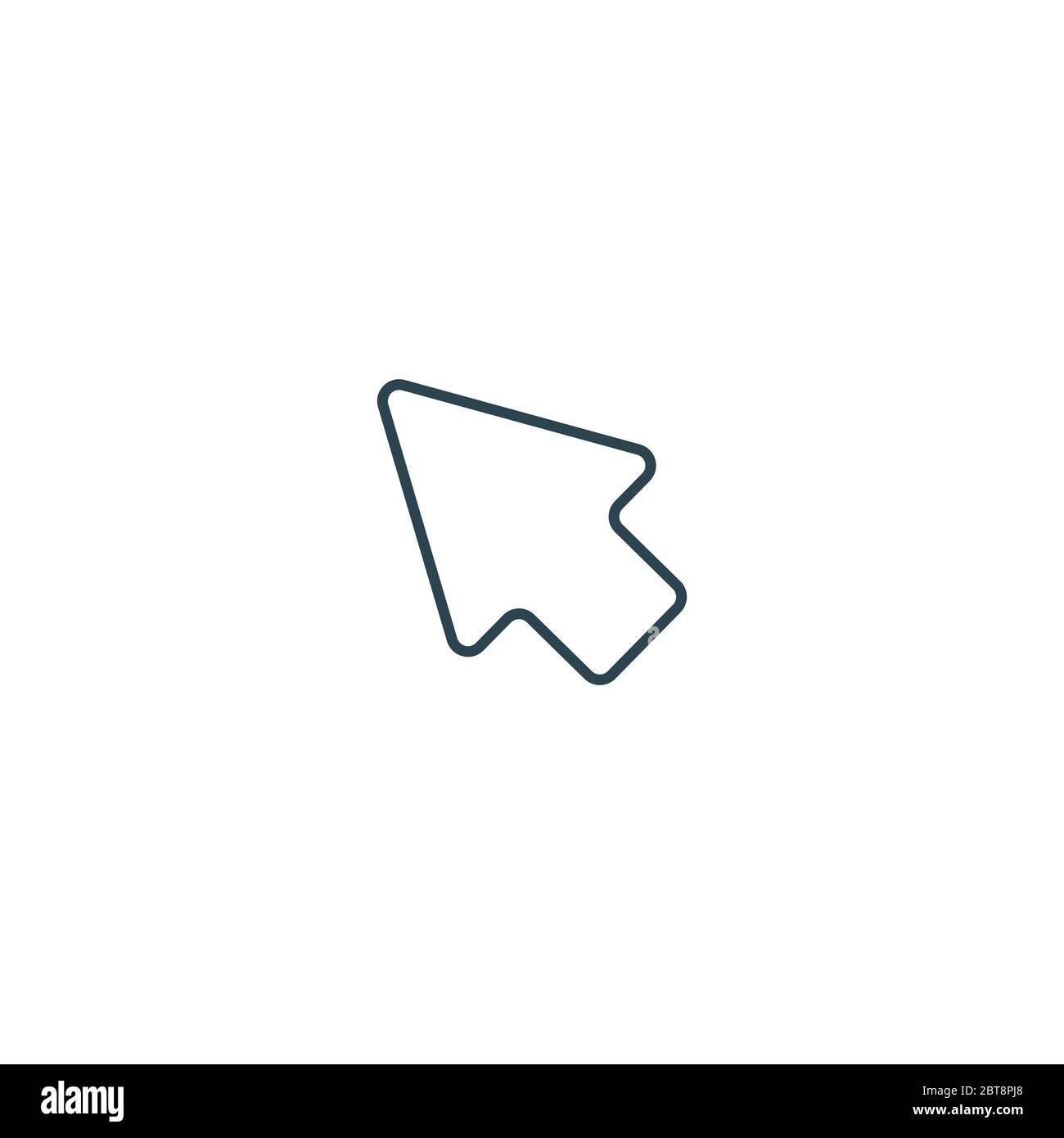 Mouse cursor arrow, click line icon. Stock vector illustration isolated ...