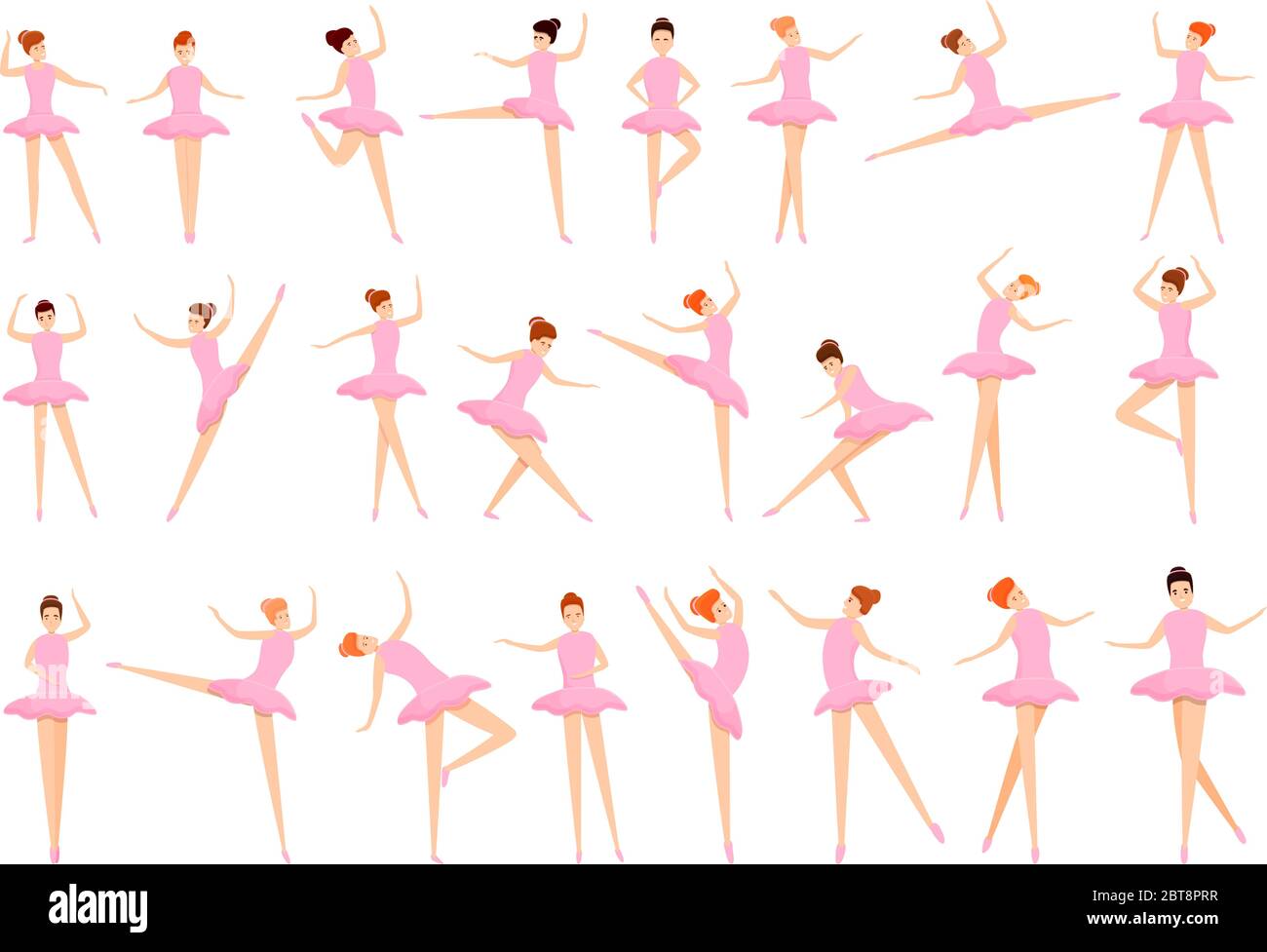 Ballet icons set. Cartoon set of ballet vector icons for web design ...