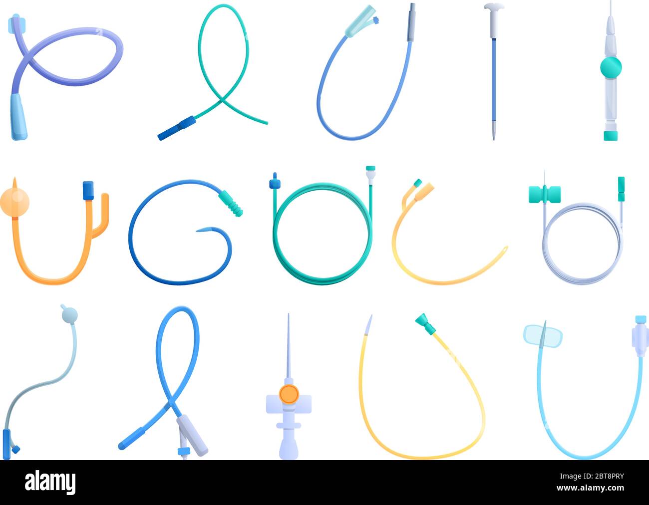 Catheter icons set. Cartoon set of catheter vector icons for web design ...