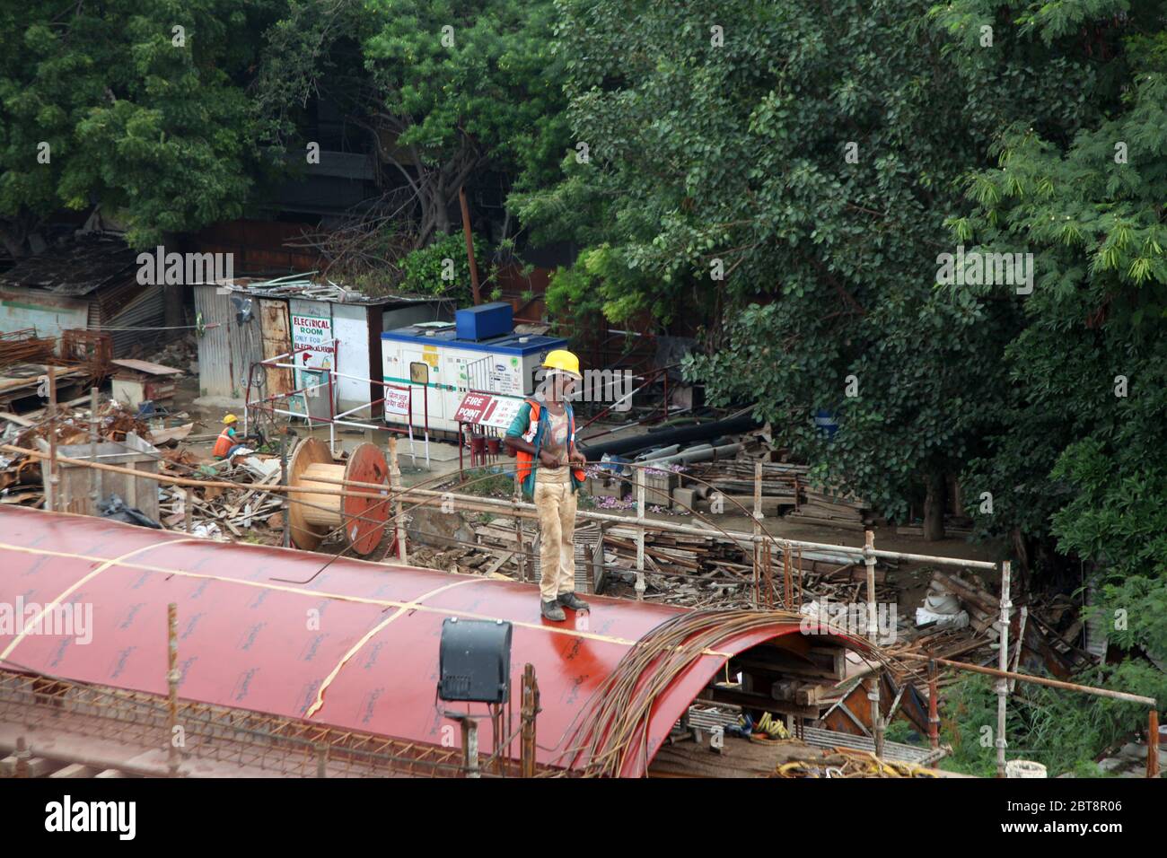 Construction Building, Interior Work, Workers under construction ...