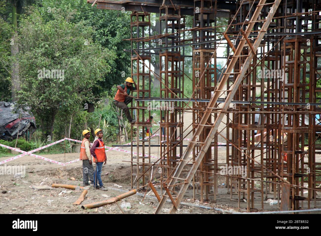 Construction Building, Interior Work, Workers under construction ...