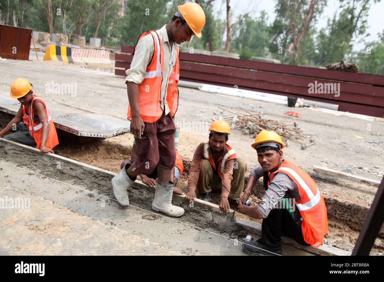 Construction Building, Interior Work, Workers under construction ...