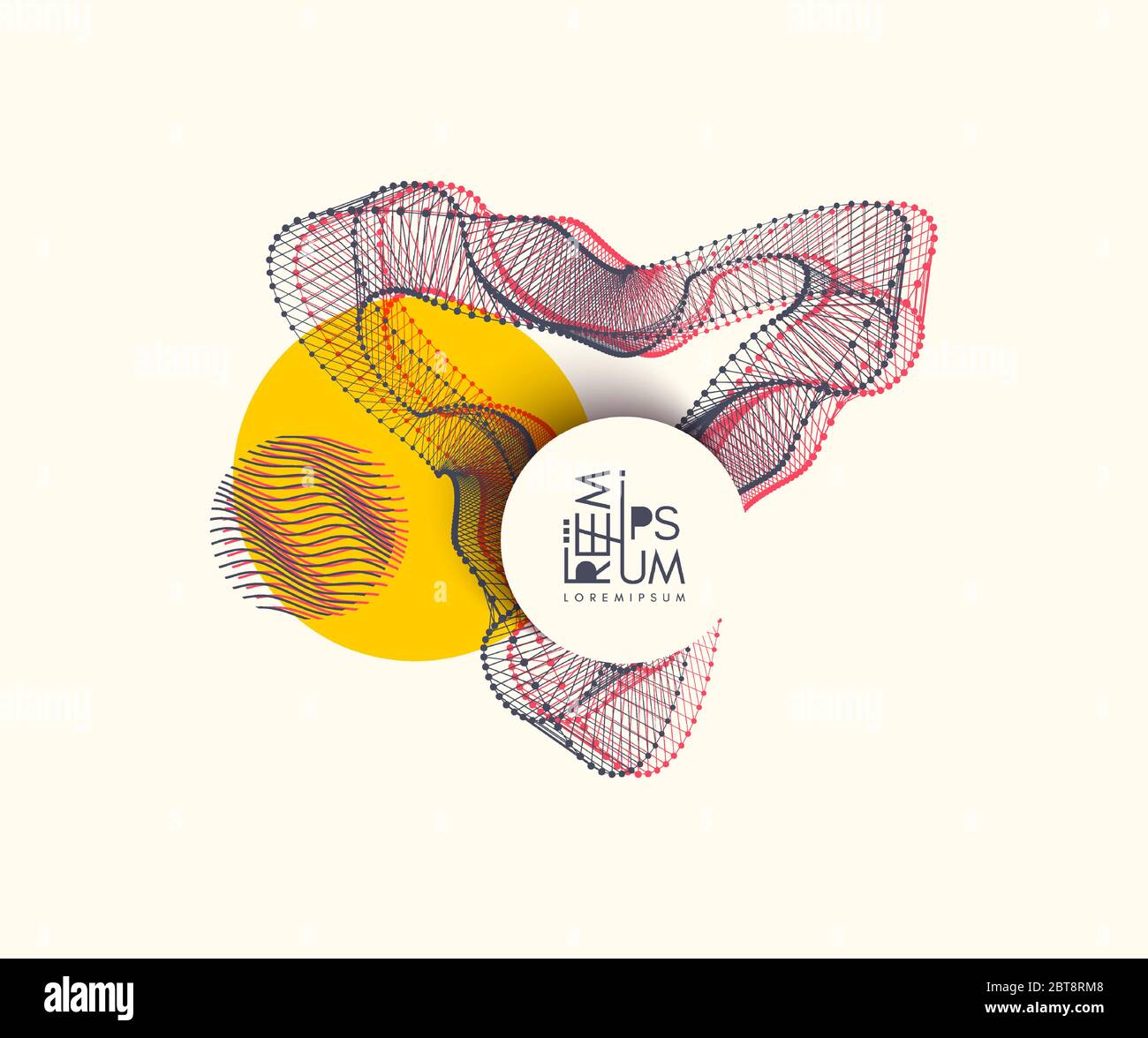 Cover Design Template Molecular Grid 3d Connection Structure Lattice