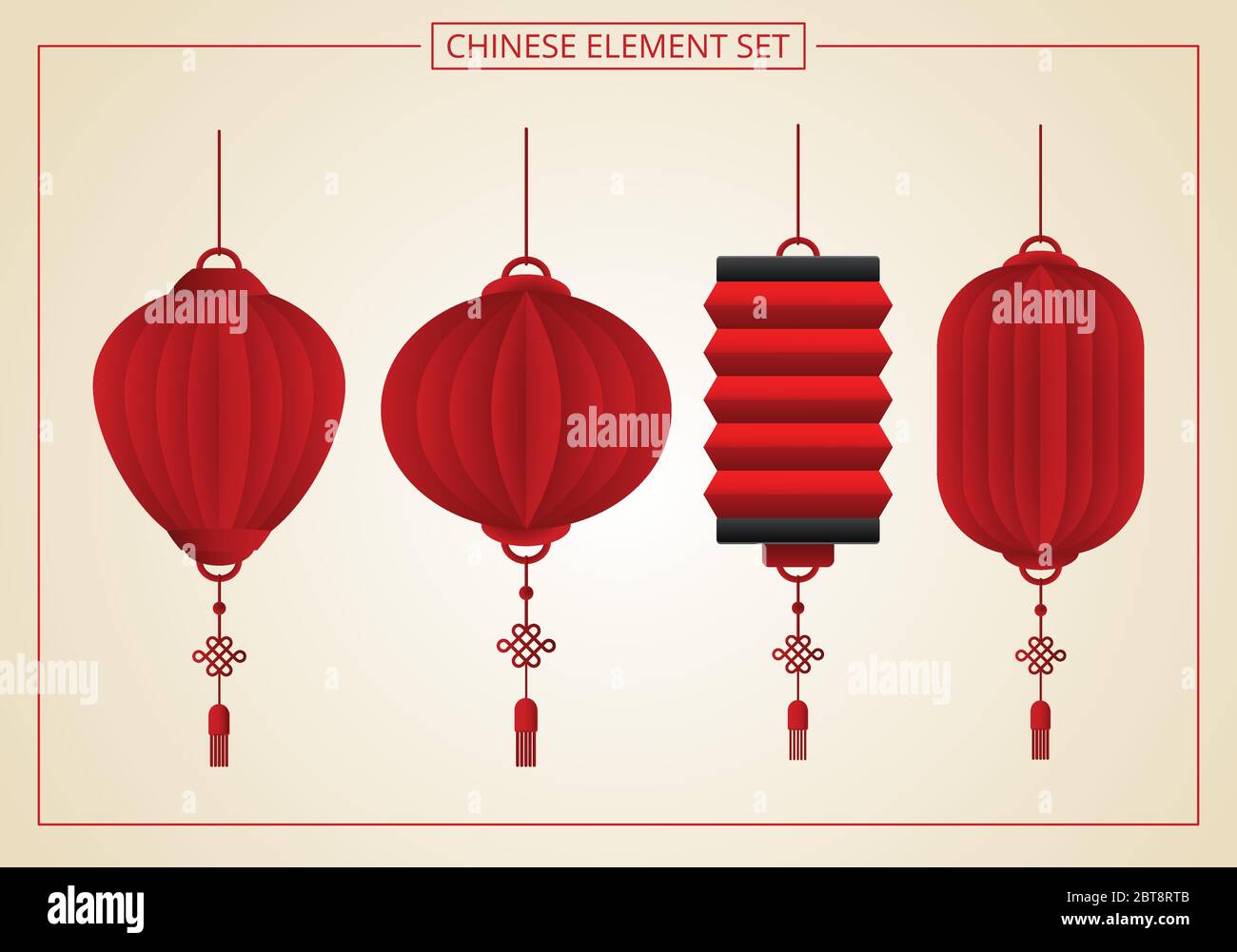 Chinese lantern element in papercut style. Suitable for graphic, banner ...