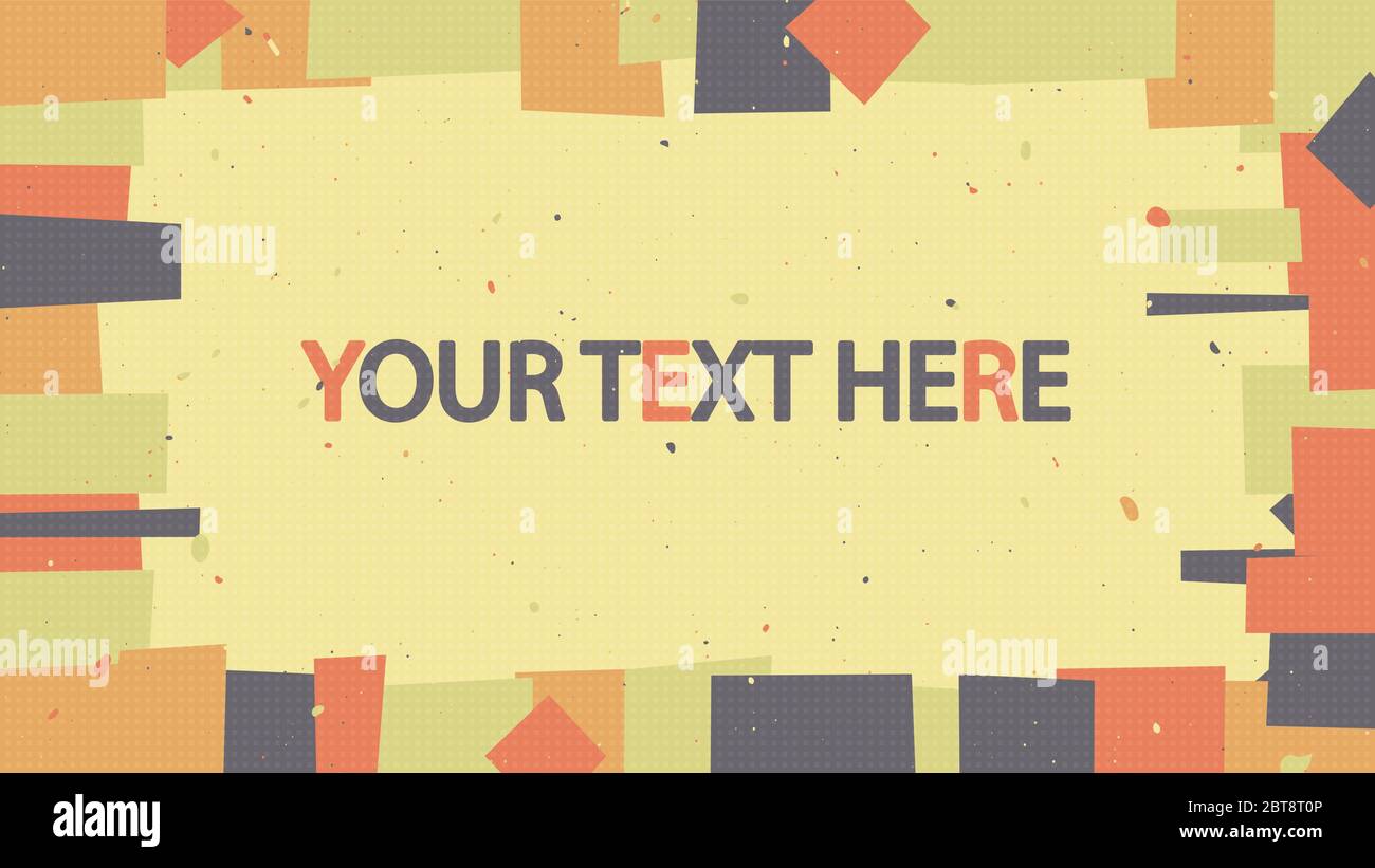 Abstract 16x9 frame with copy space. Shapes with jagged curved edges ...