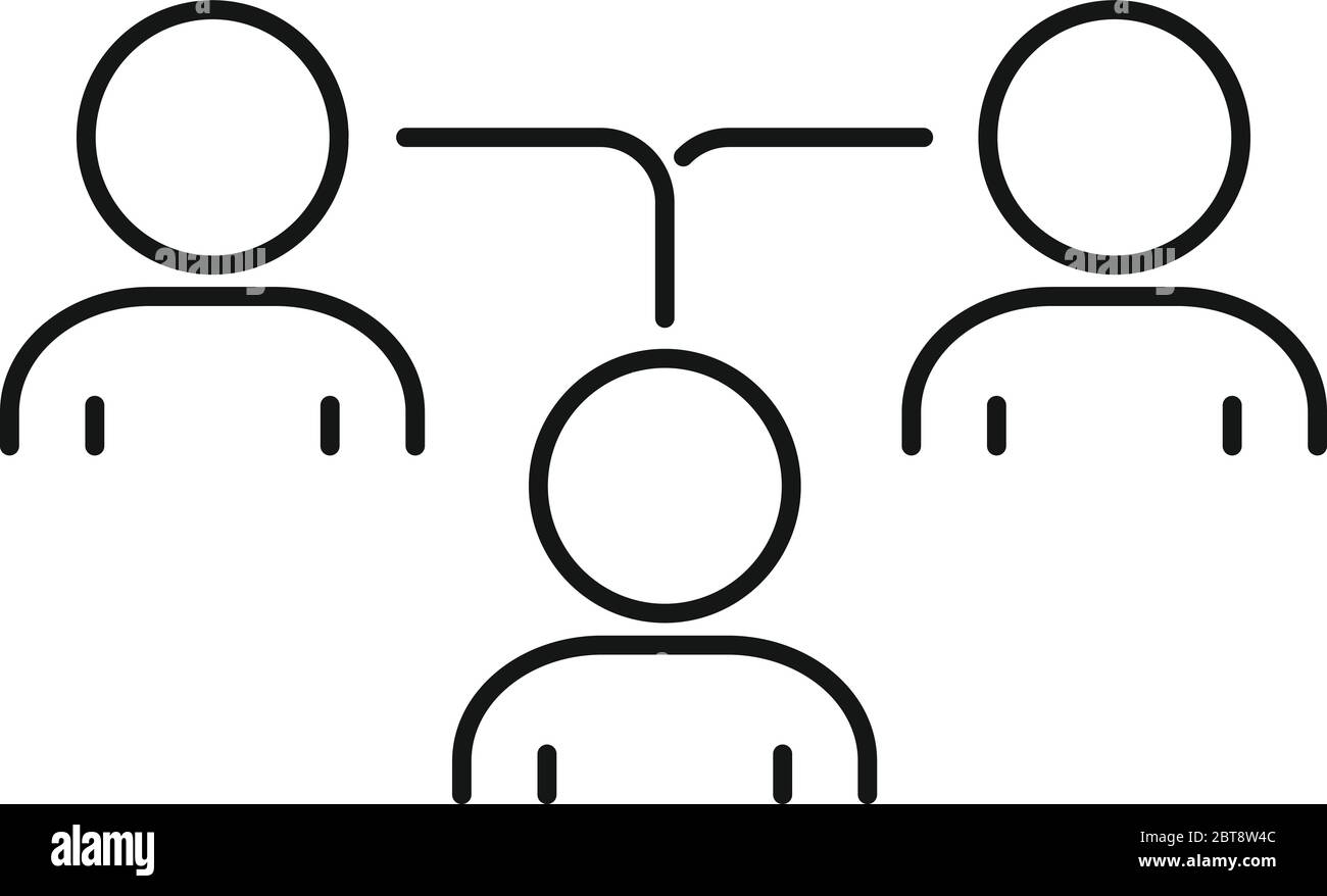 Connect collaboration icon. Outline connect collaboration vector icon ...