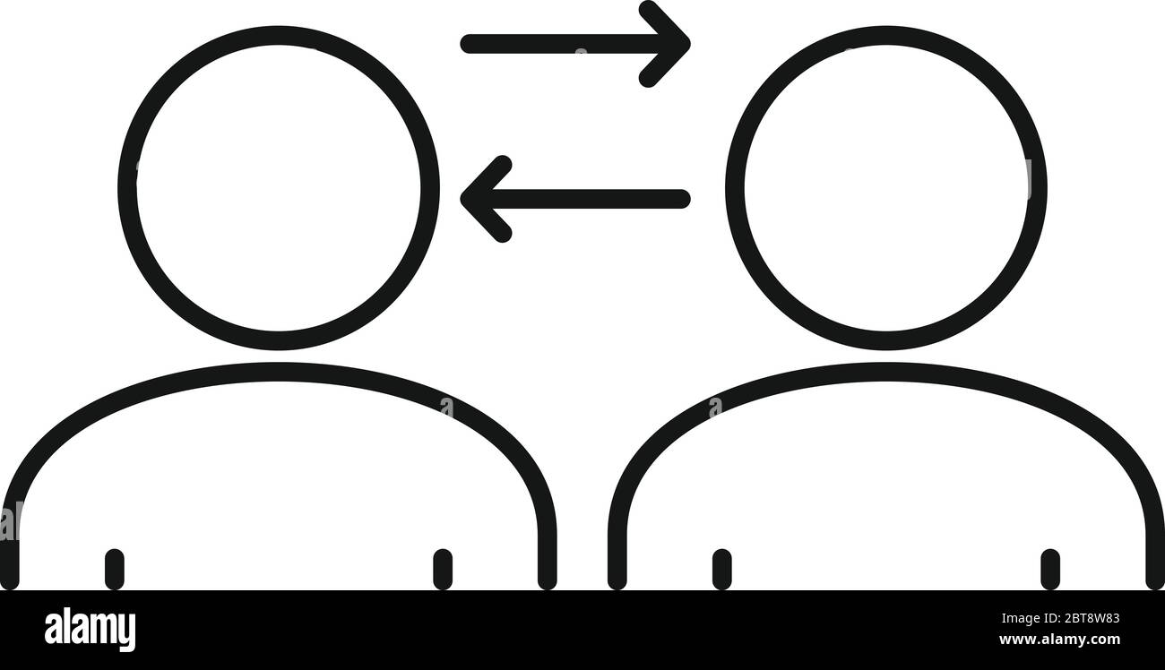 Strategic collaboration icon. Outline strategic collaboration vector ...