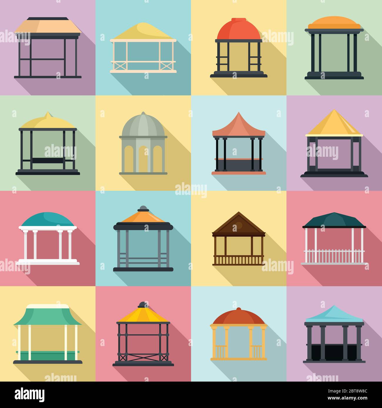 Bamboo pergola Stock Vector Images - Alamy