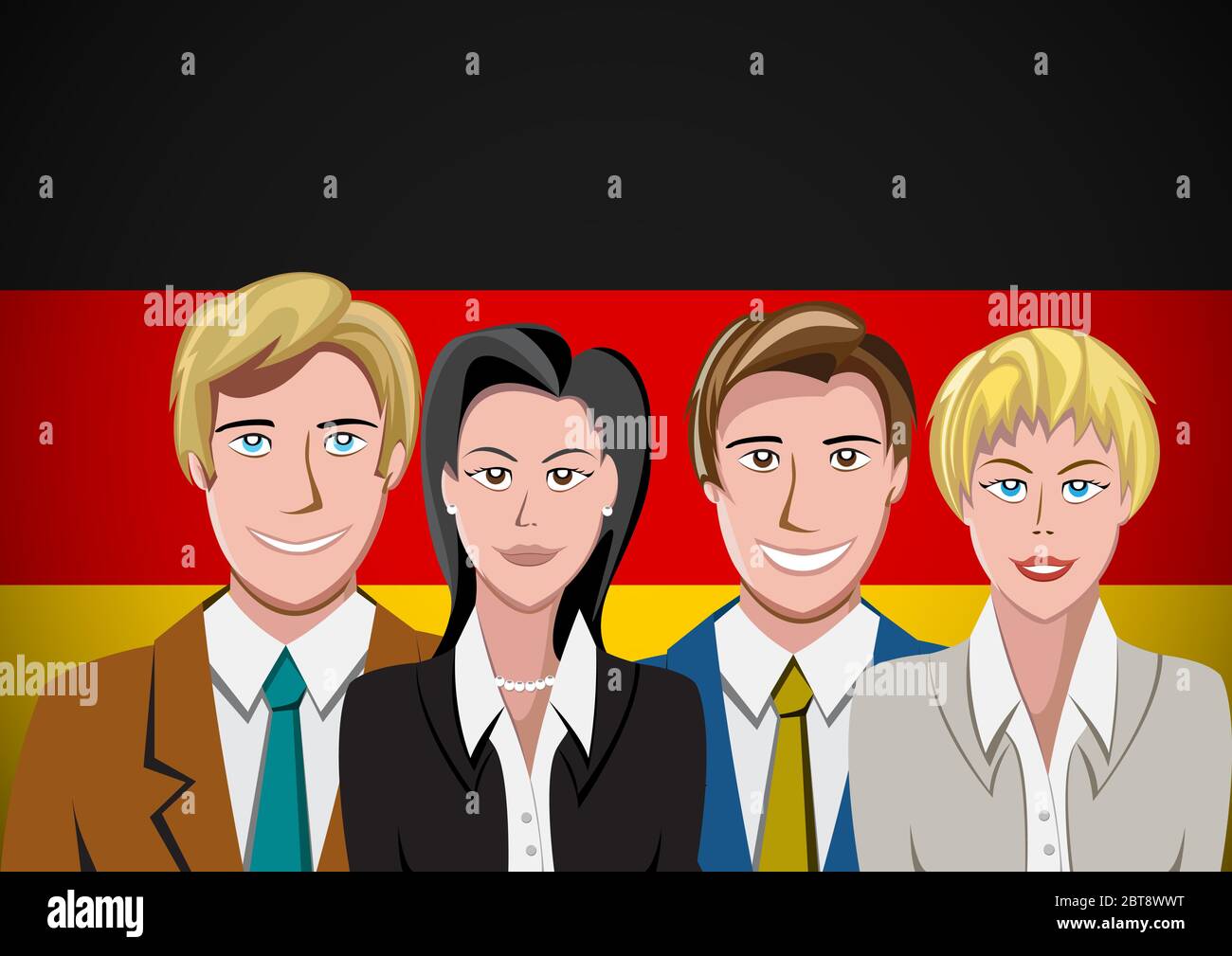 German people portrait Stock Vector Images - Alamy