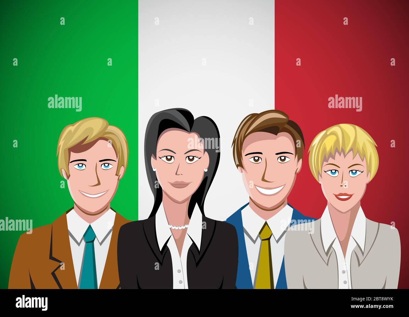 Work in italy Stock Vector Images - Alamy